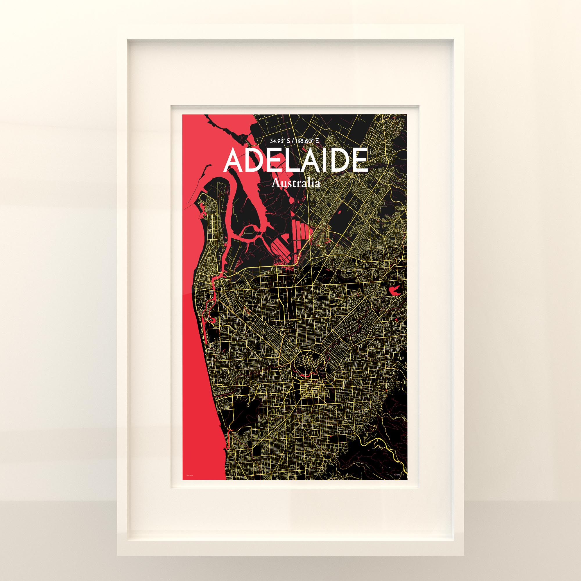 Adelaide City Map, Art Print, Wall Decor - OurPoster.com