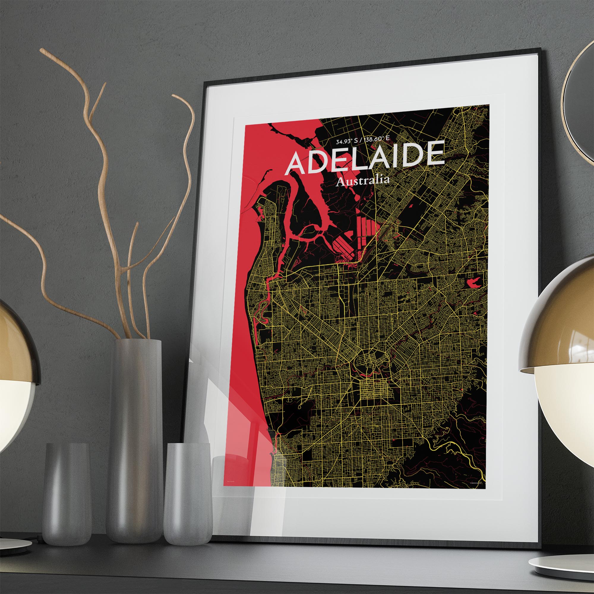 Adelaide City Map, Art Print, Wall Decor - OurPoster.com