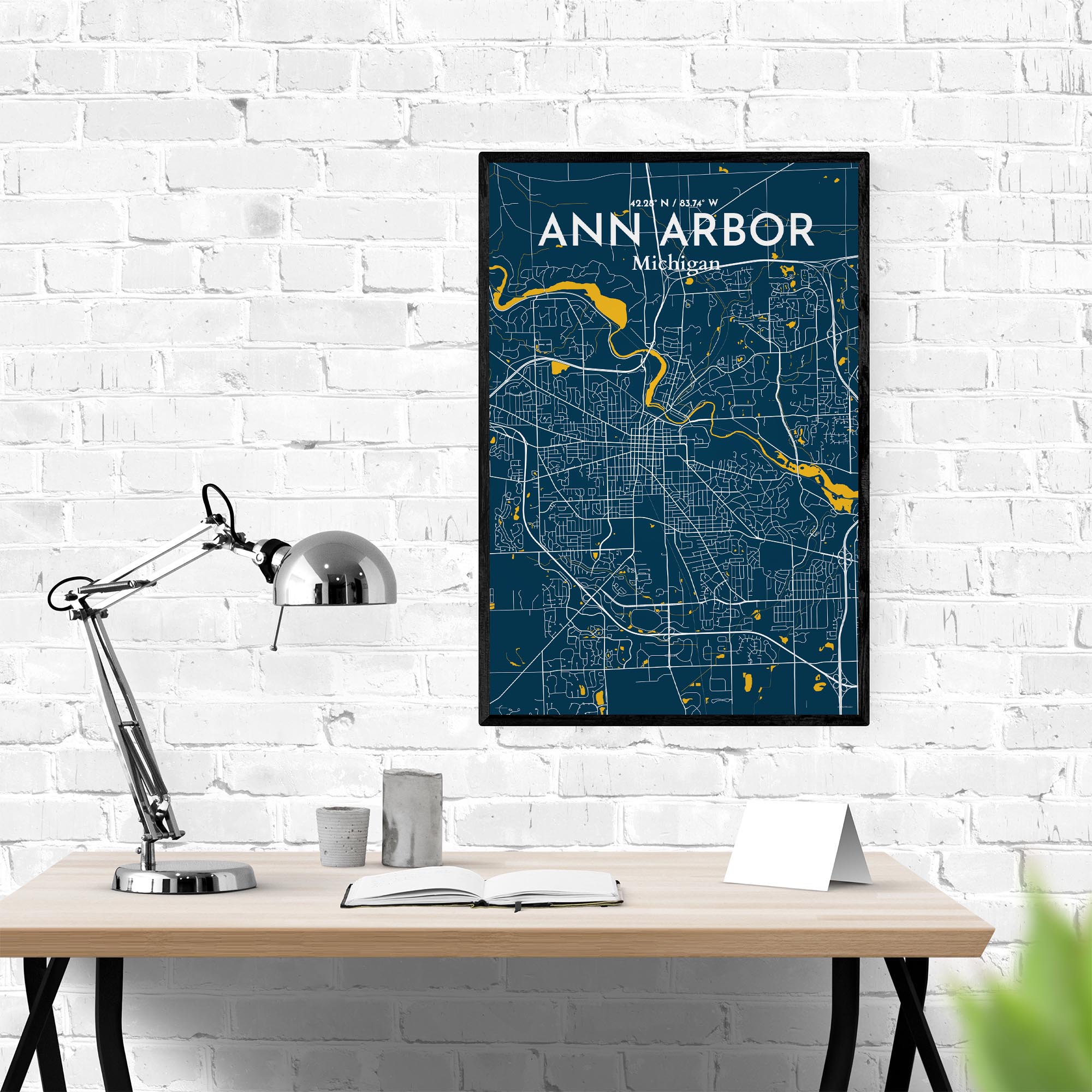 Ann Arbor City Map, Art Print, Wall Decor - OurPoster.com