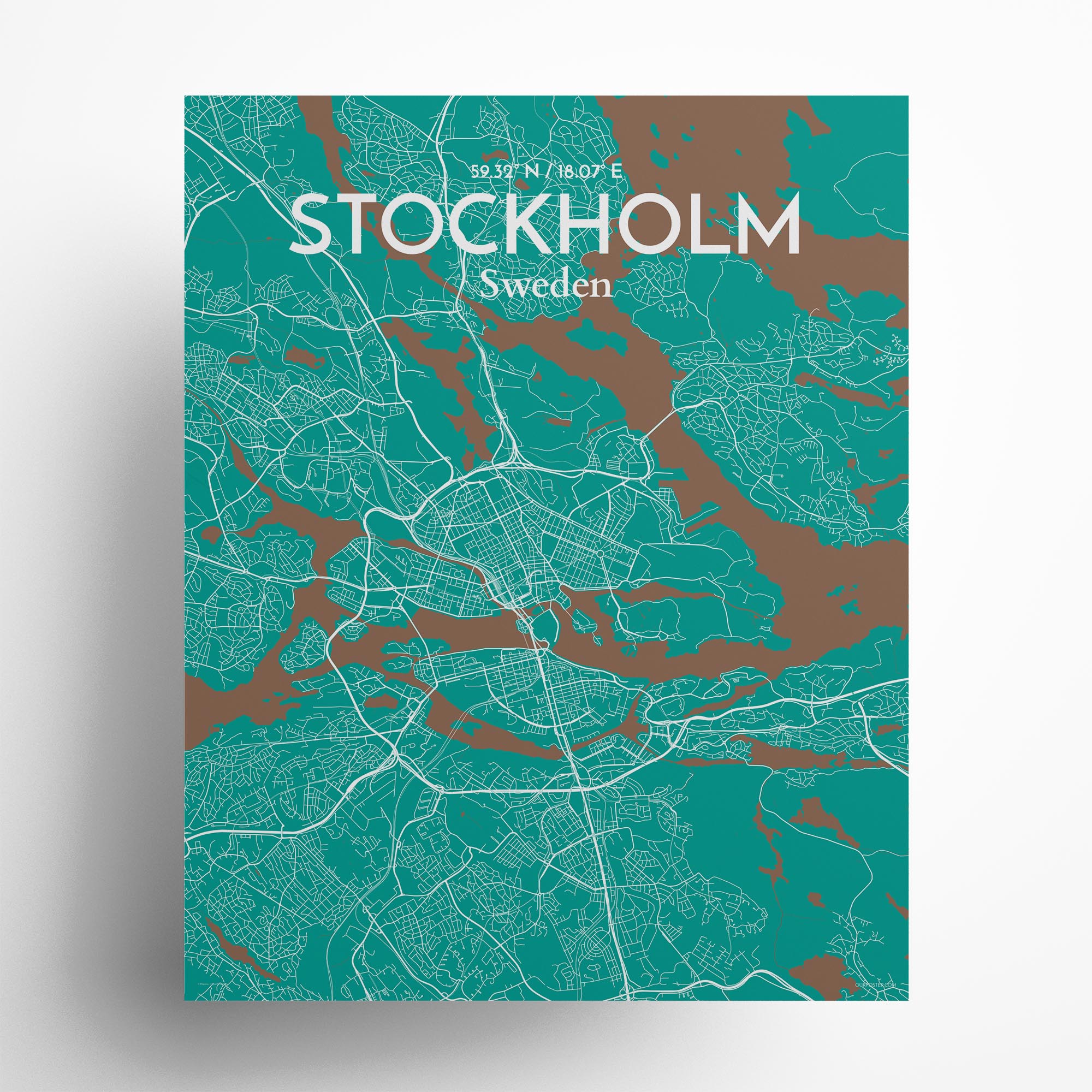 Stockholm City Map, Art Print, Wall Decor - OurPoster.com