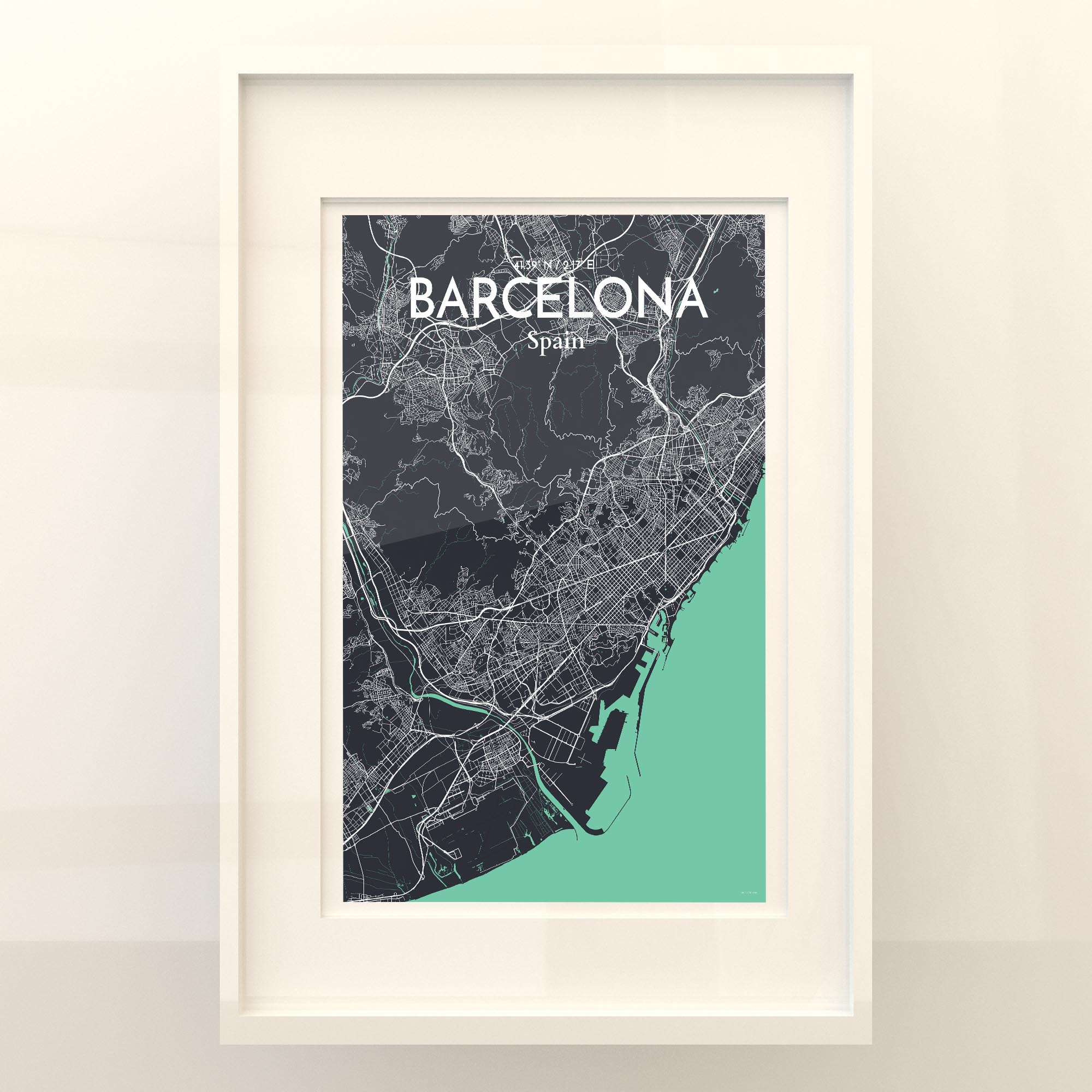 Barcelona City Map, Art Print, Wall Decor - OurPoster.com