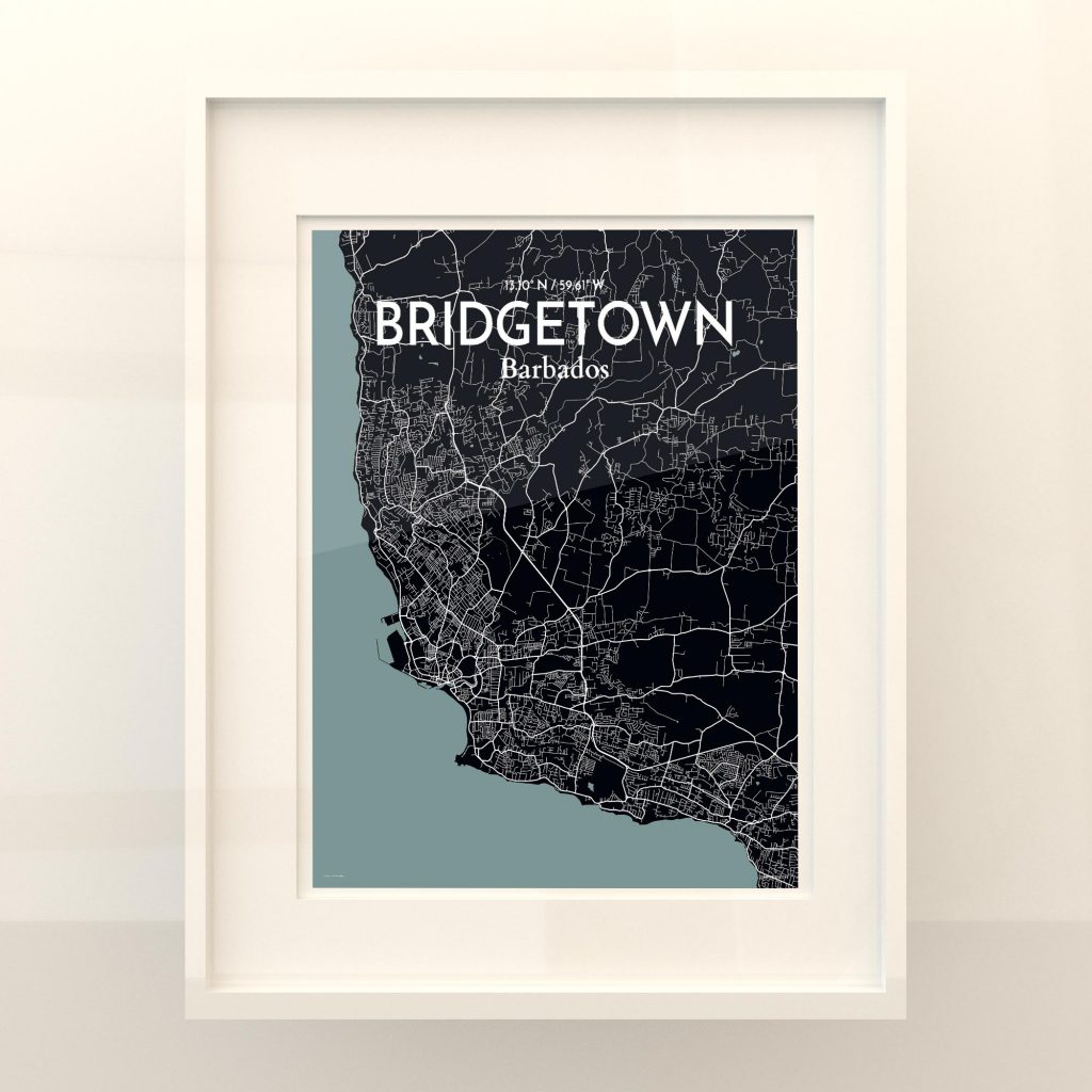 Bridgetown City Map, Art Print, Wall Decor - OurPoster.com