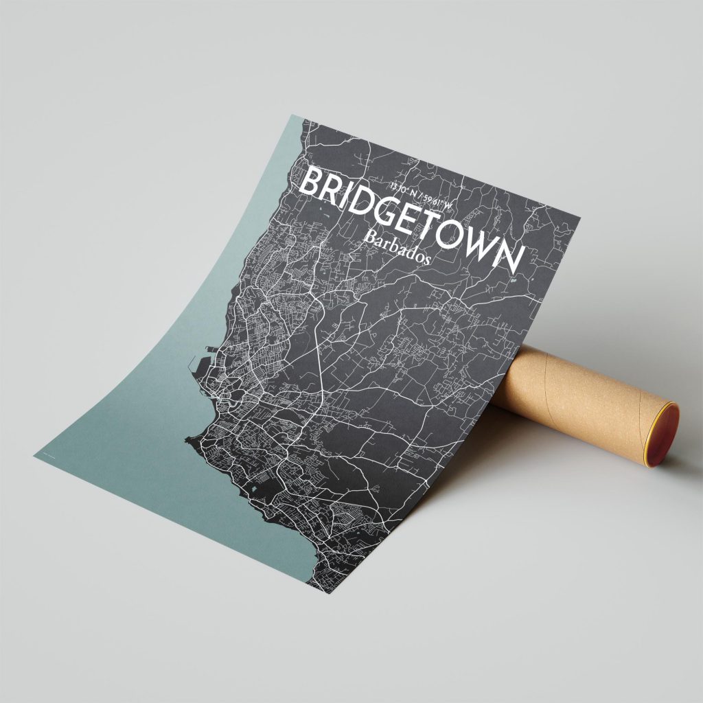 Bridgetown City Map, Art Print, Wall Decor - OurPoster.com