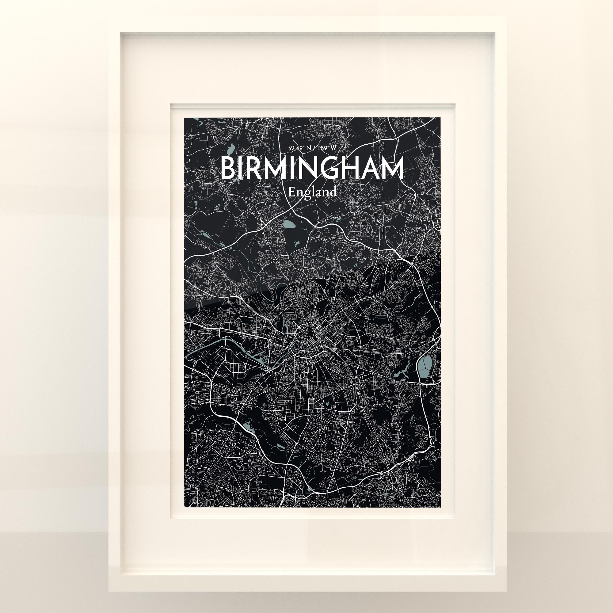 Birmingham City Map, Art Print, Wall Decor - OurPoster.com