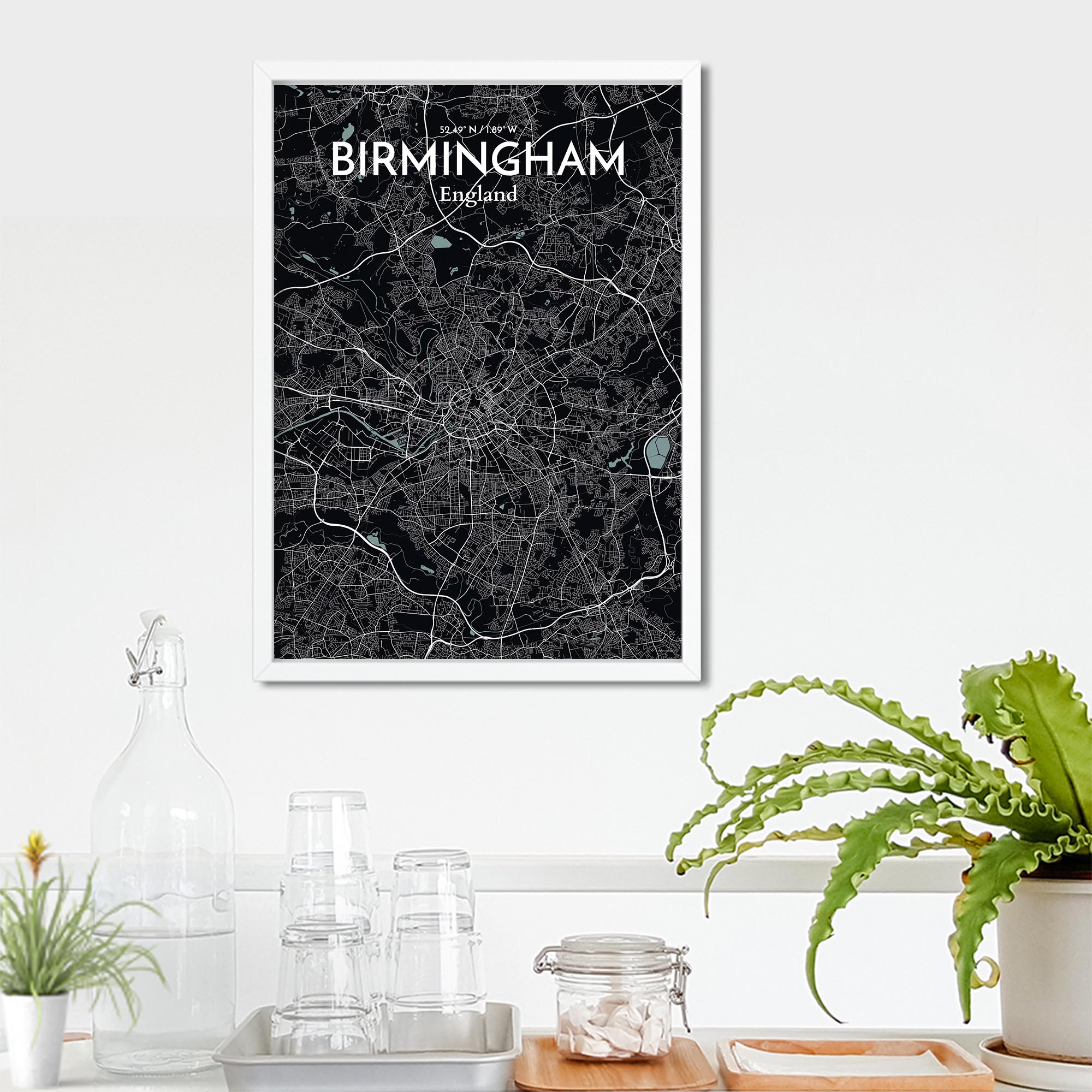 Birmingham City Map, Art Print, Wall Decor - OurPoster.com