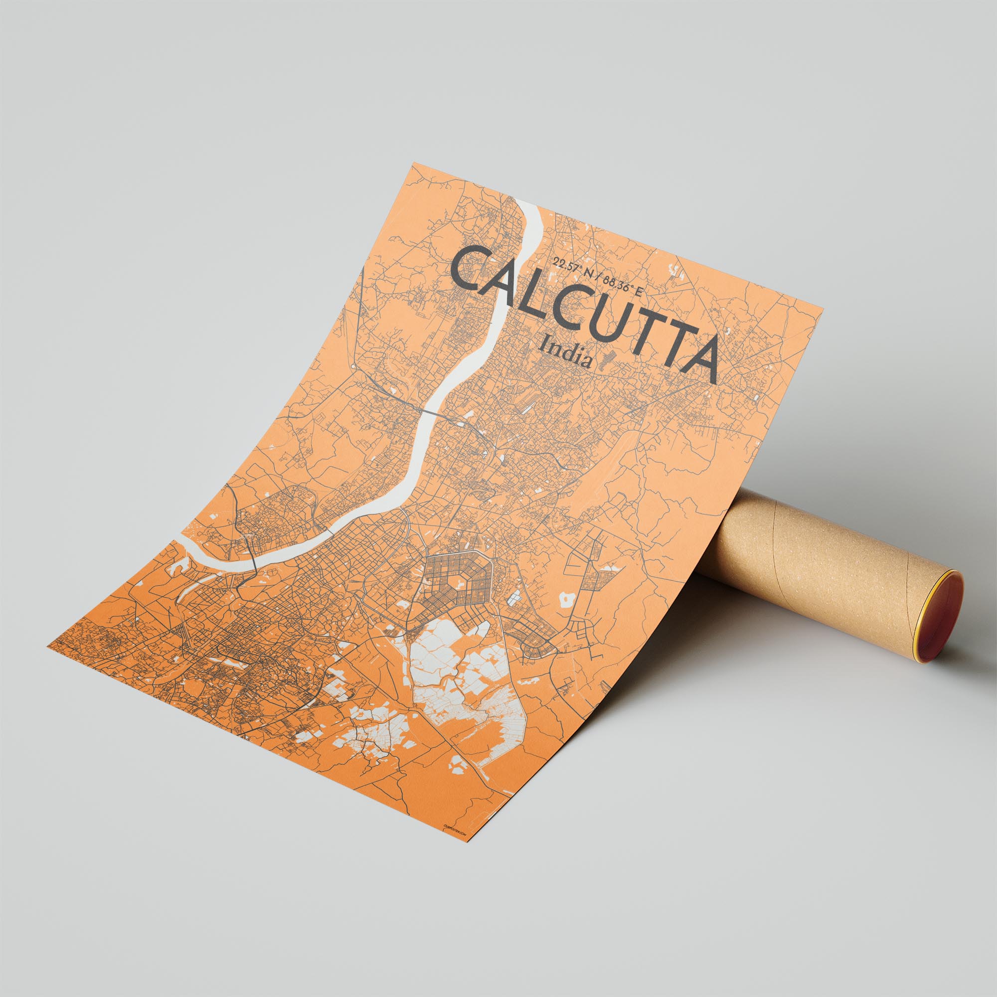 Calcutta City Map, Art Print, Wall Decor - OurPoster.com