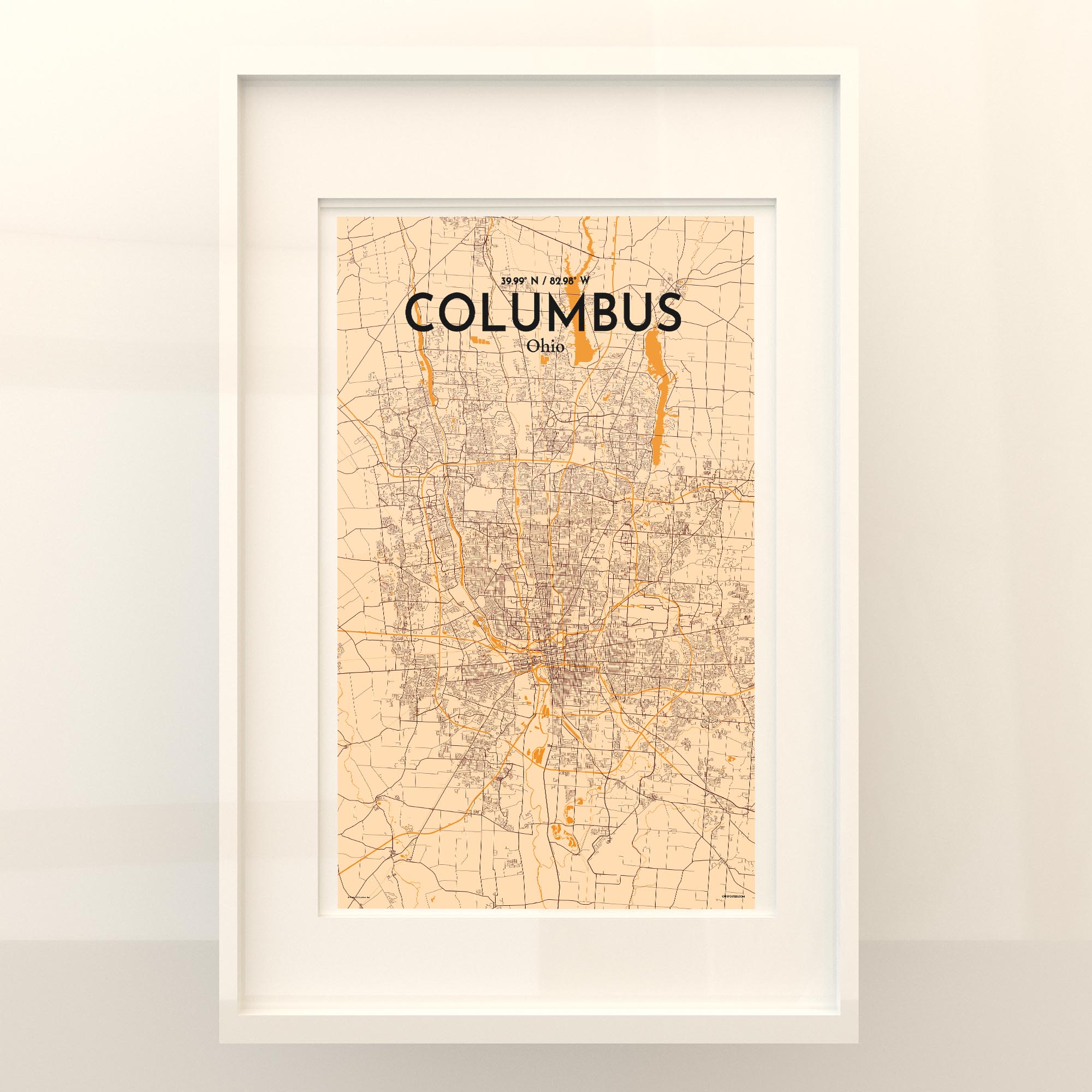 Columbus City Map, Art Print, Wall Decor - OurPoster.com
