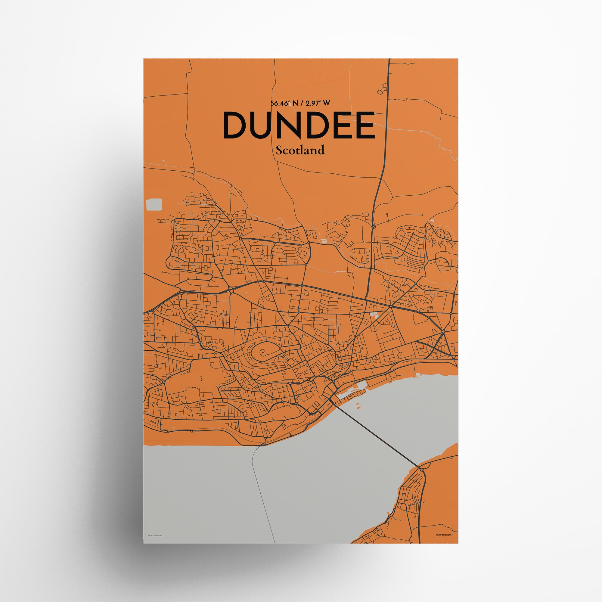 Dundee City Map, Art Print, Wall Decor - OurPoster.com