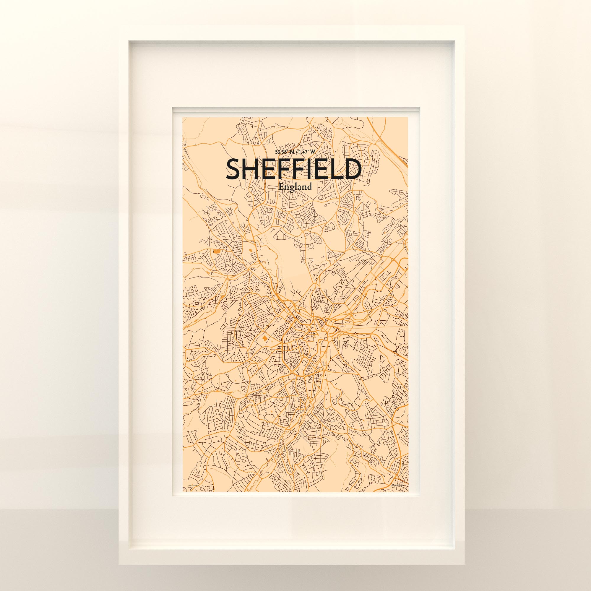 Sheffield City Map, Art Print, Wall Decor - OurPoster.com