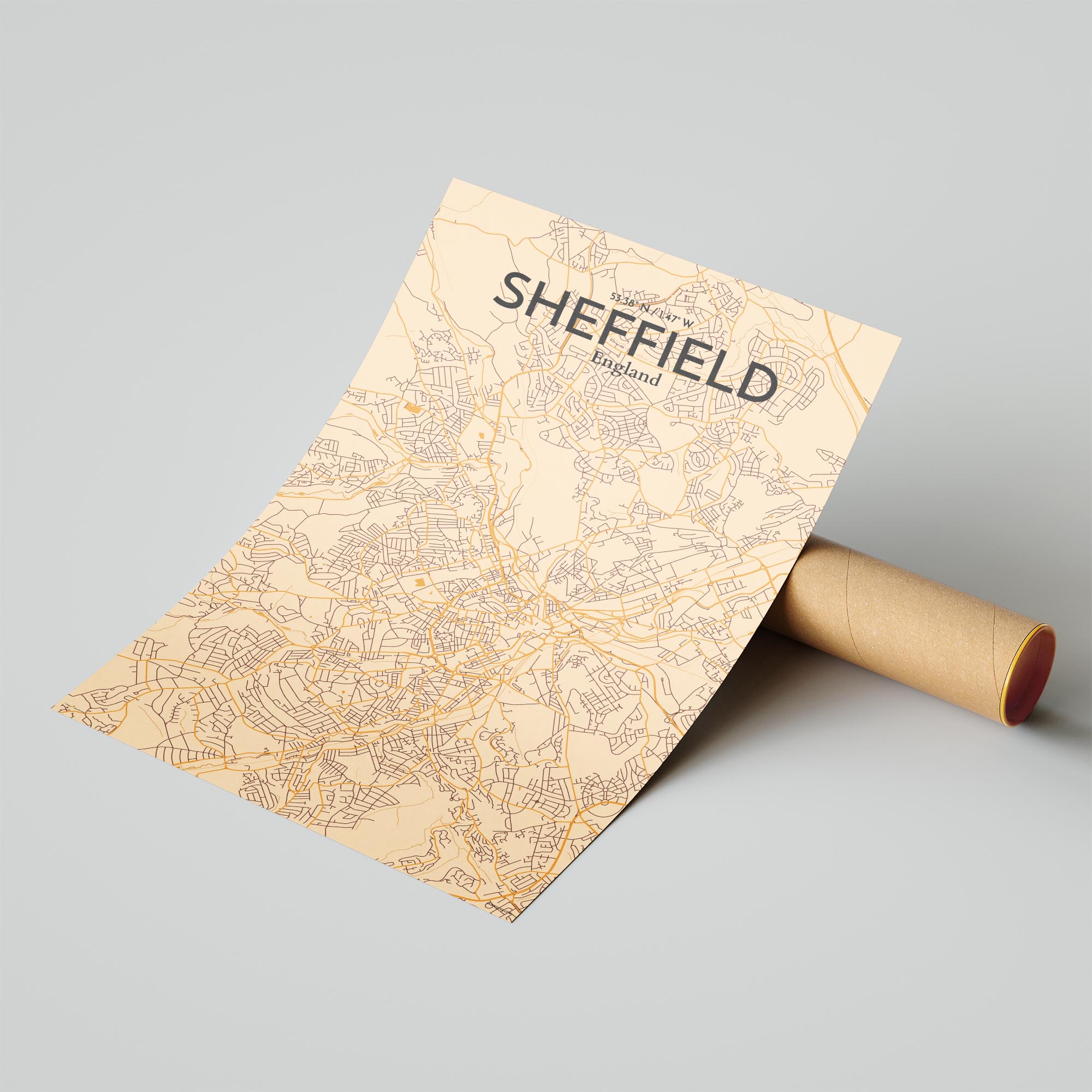 Sheffield City Map, Art Print, Wall Decor - OurPoster.com