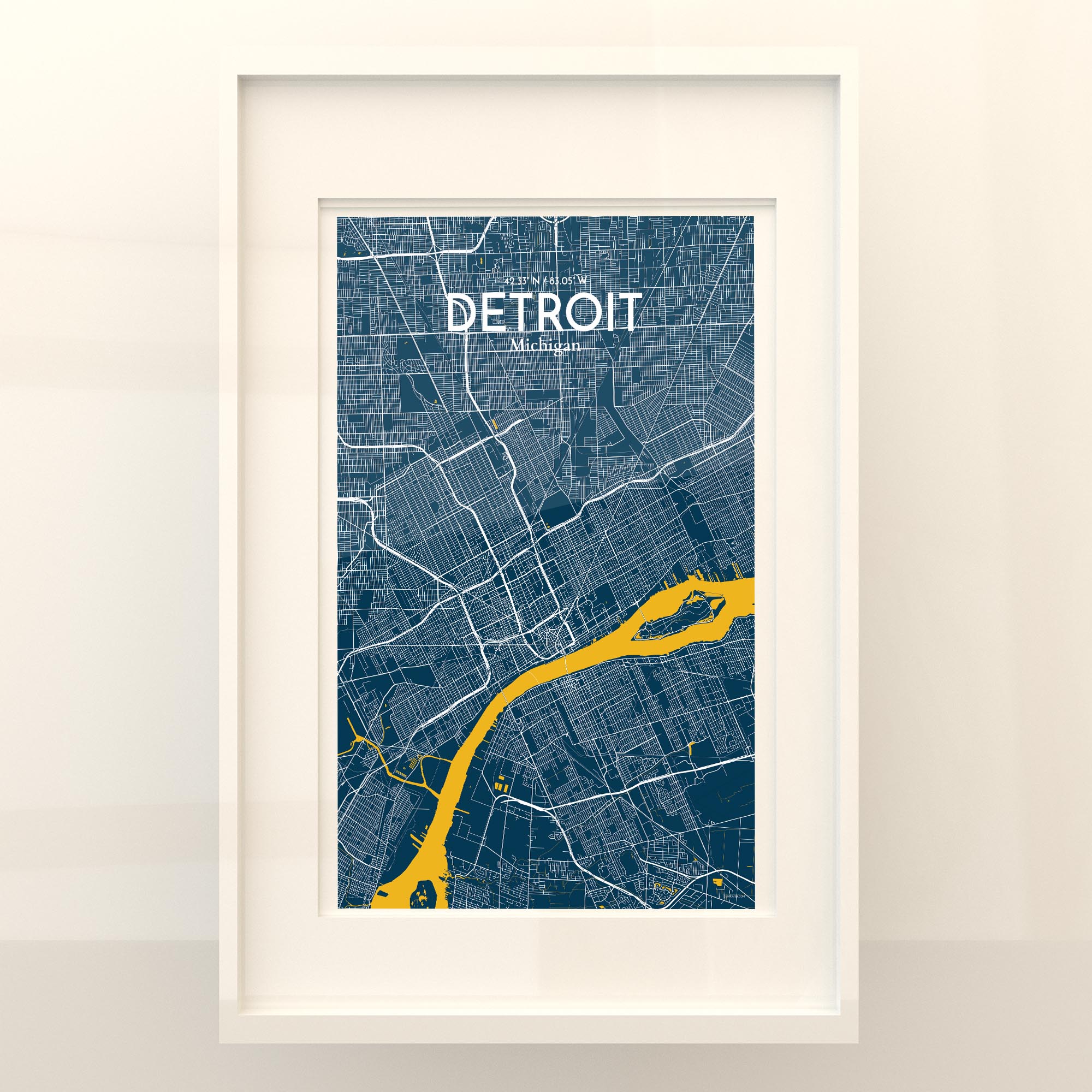 Detroit City Map, Art Print, Wall Decor - OurPoster.com