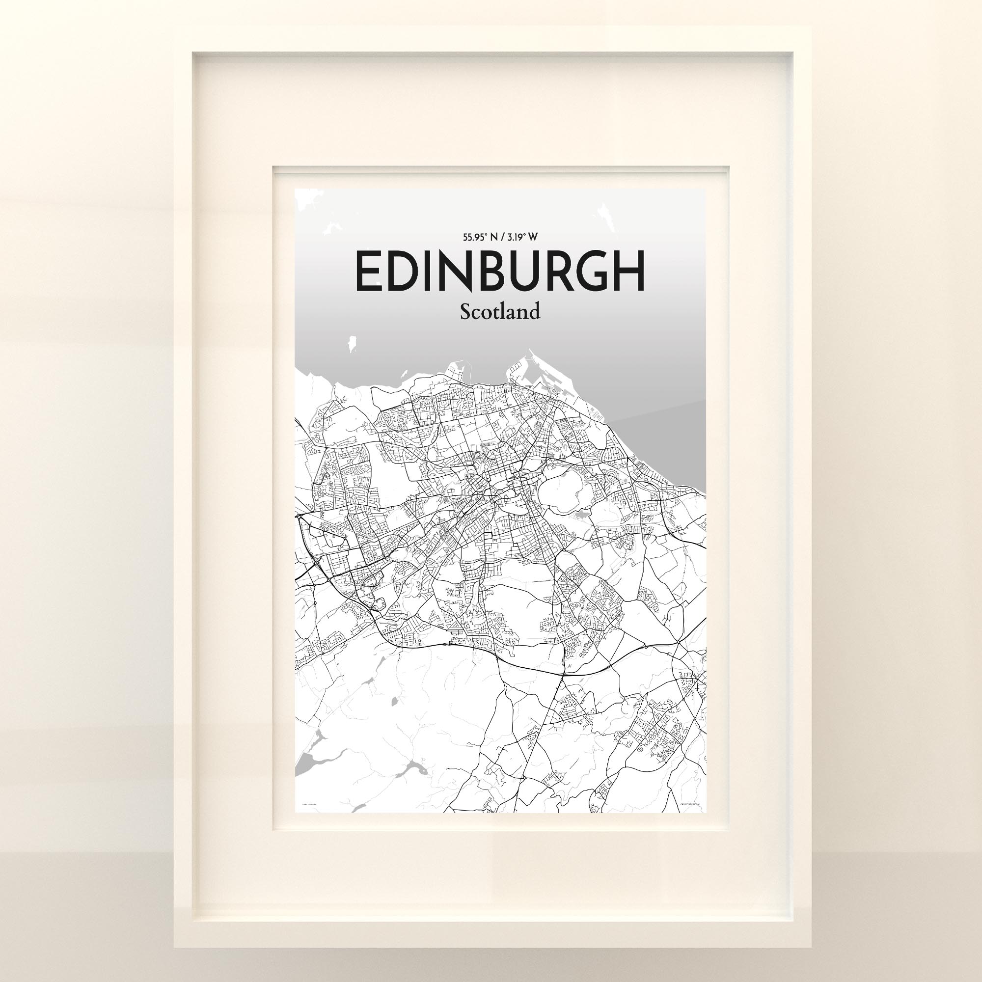 Edinburgh City Map, Art Print, Wall Decor - OurPoster.com
