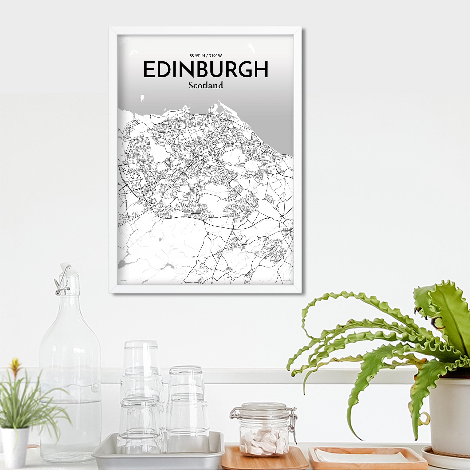 Edinburgh City Map, Art Print, Wall Decor - OurPoster.com