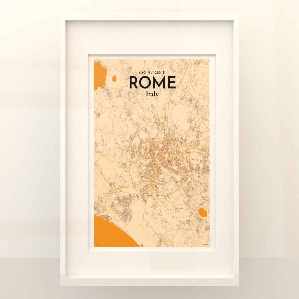 Rome City Map, Art Print, Wall Decor - OurPoster.com