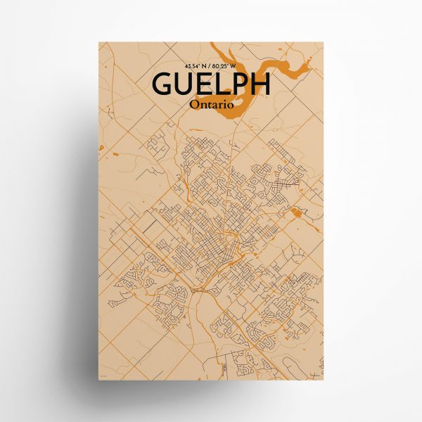 Guelph City Map, Art Print, Wall Decor - OurPoster.com