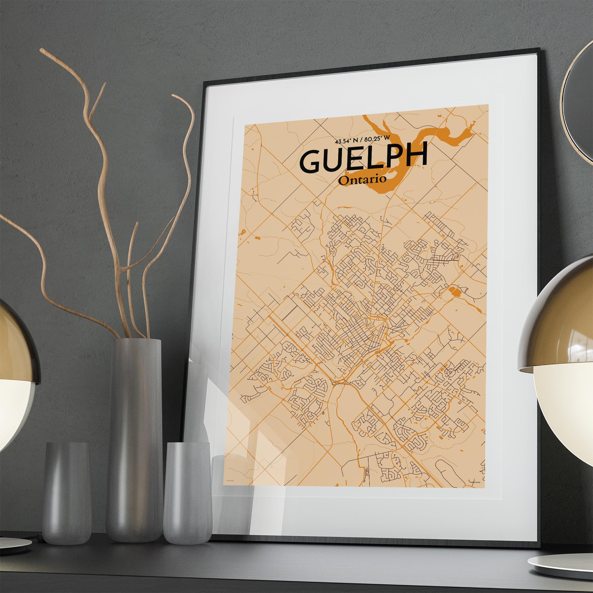 Guelph City Map, Art Print, Wall Decor - OurPoster.com