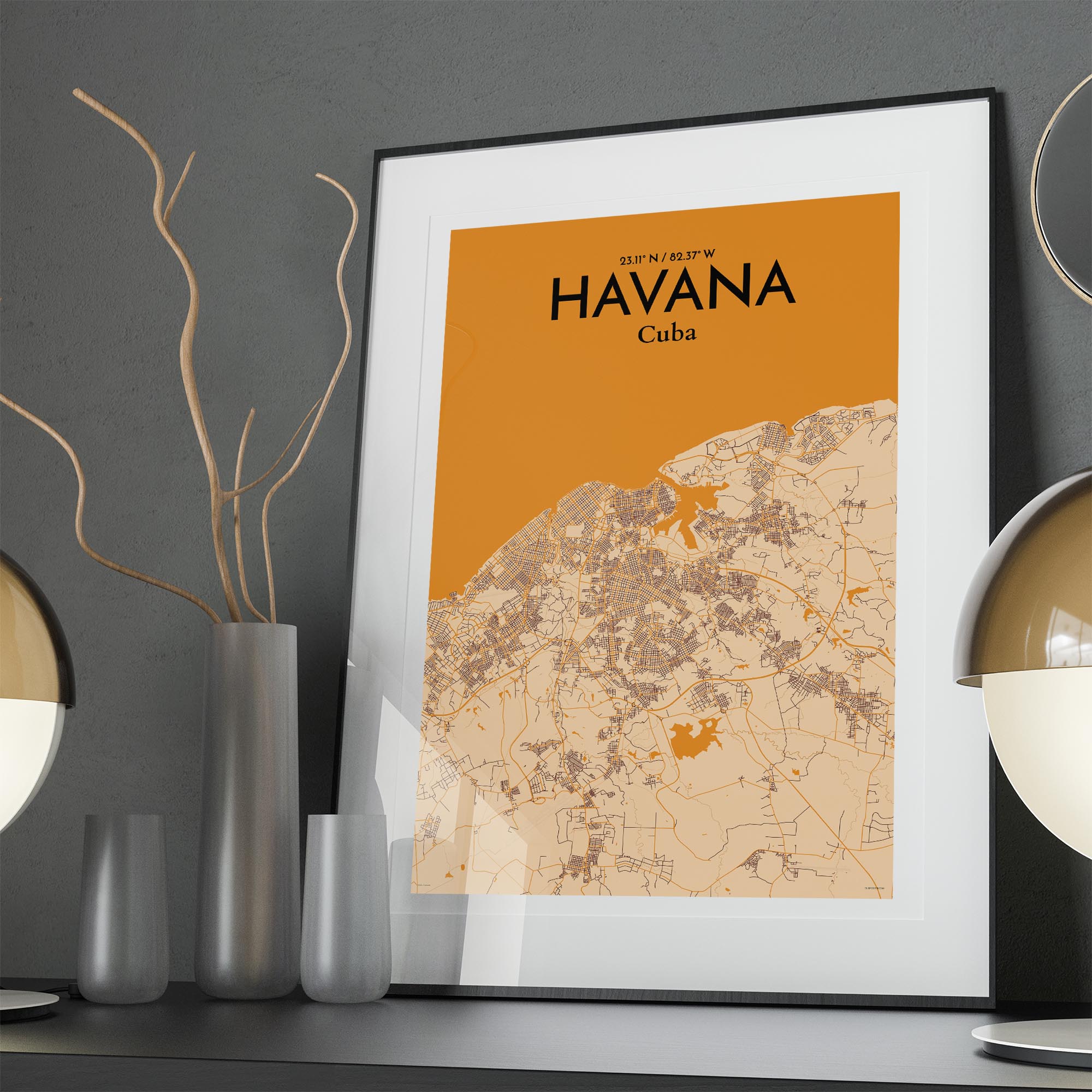 Havana City Map, Art Print, Wall Decor - OurPoster.com