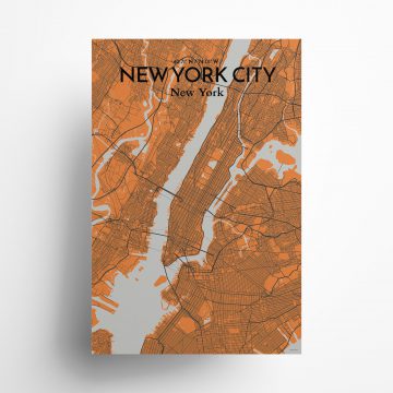 New York City City Map, Art Print, Wall Decor - OurPoster.com