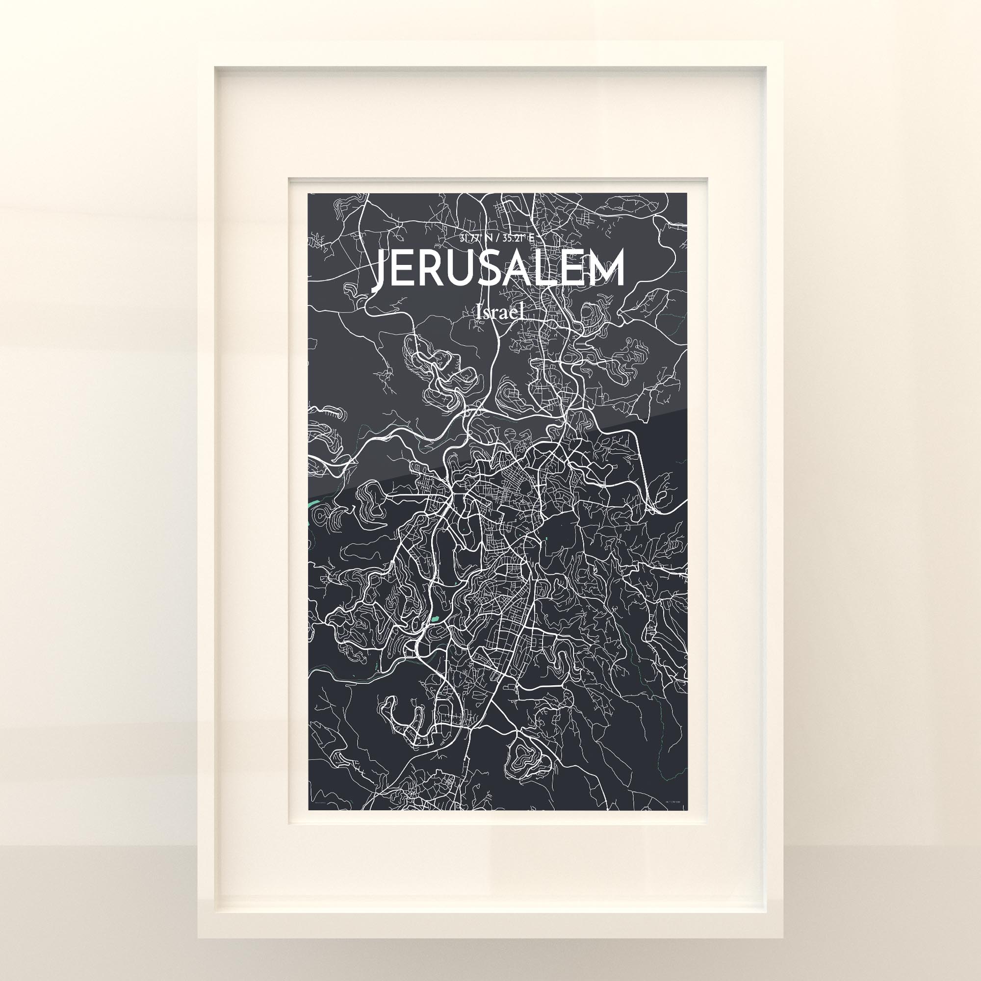 Jerusalem City Map, Art Print, Wall Decor - OurPoster.com