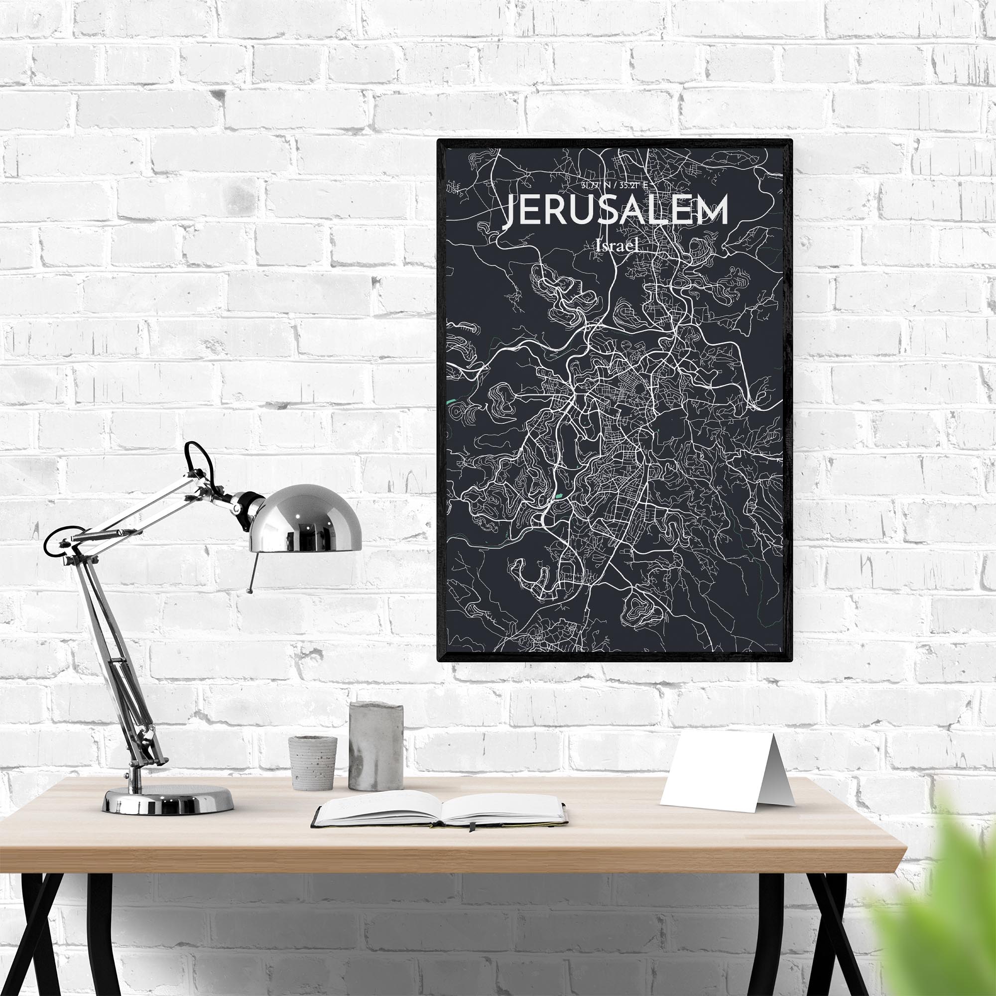 Jerusalem City Map, Art Print, Wall Decor - OurPoster.com