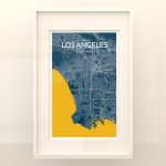 Los Angeles City Map, Art Print, Wall Decor - OurPoster.com