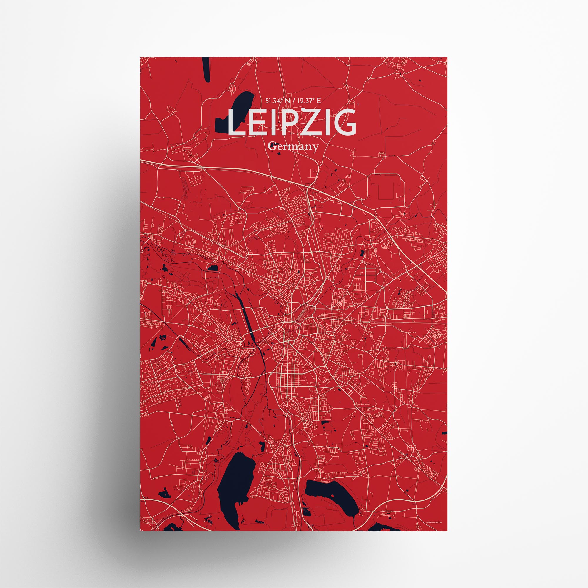 Leipzig City Map, Art Print, Wall Decor - OurPoster.com