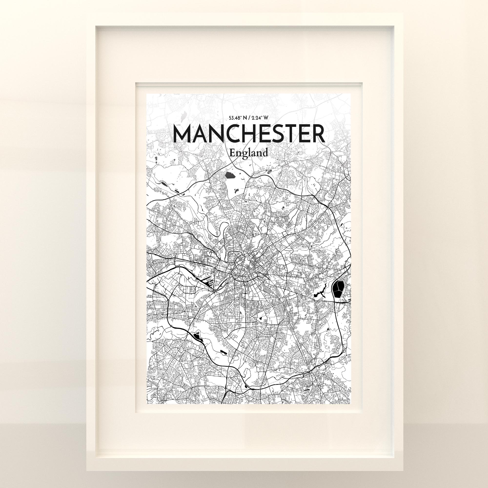 Manchester City Map, Art Print, Wall Decor - OurPoster.com