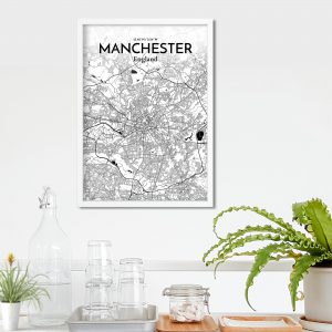 Manchester City Map, Art Print, Wall Decor - OurPoster.com