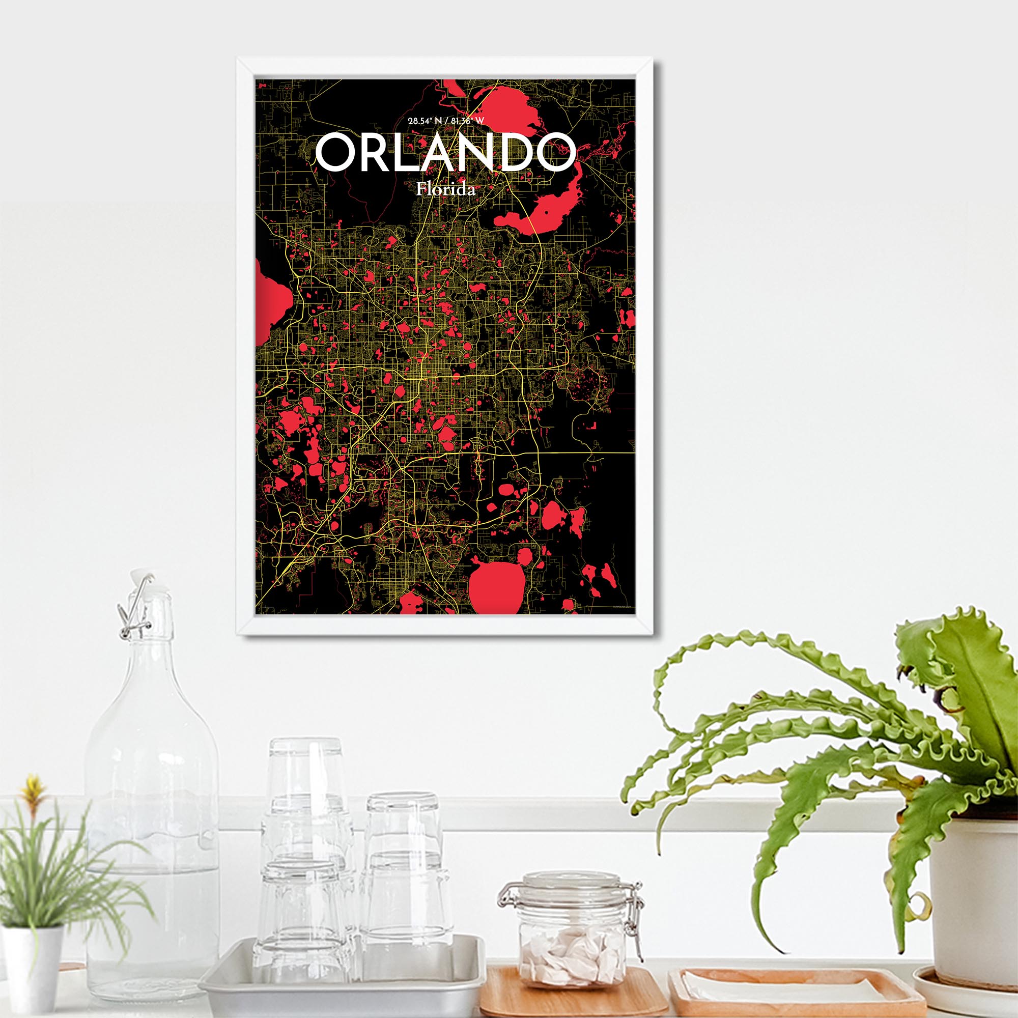 Orlando City Map, Art Print, Wall Decor - OurPoster.com