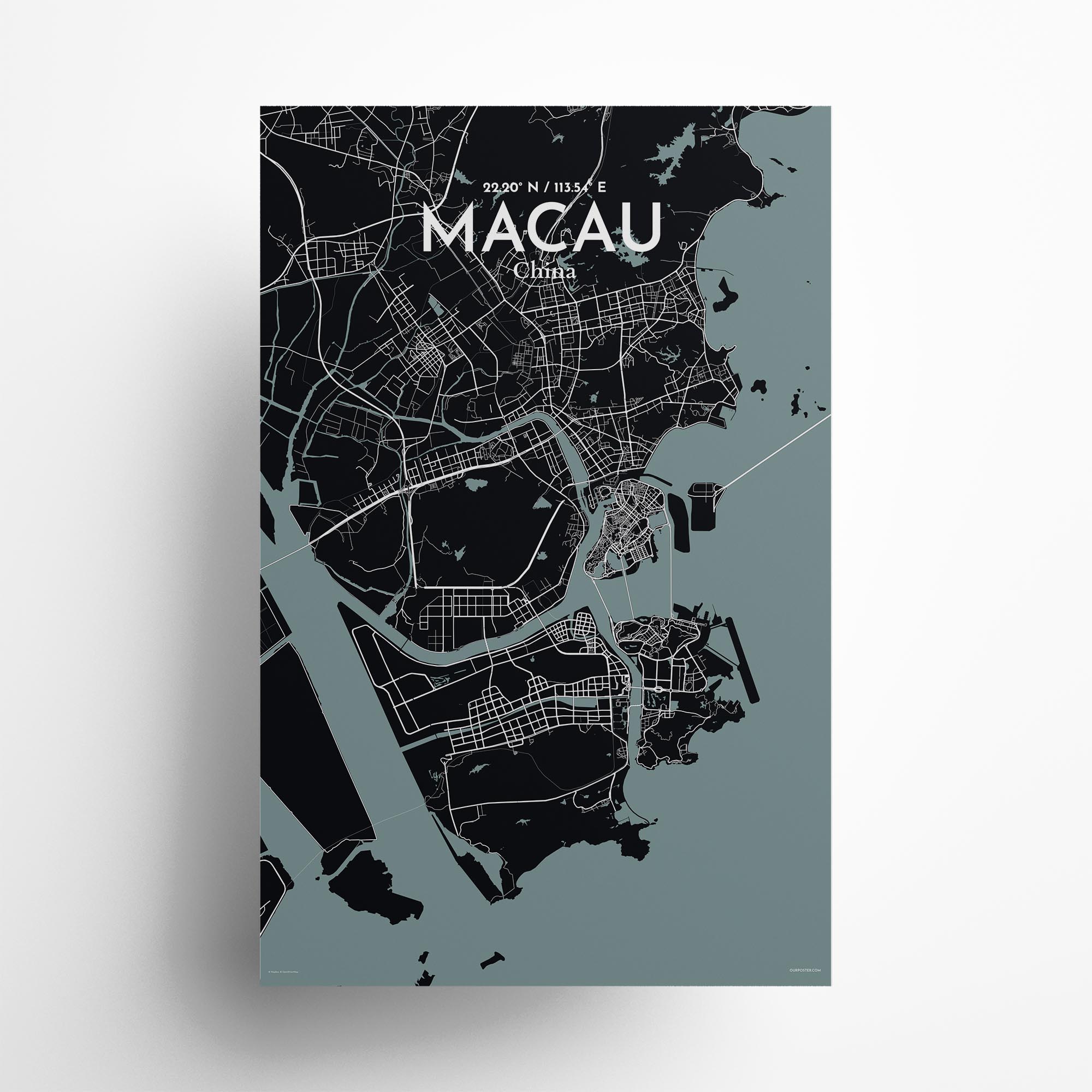 Macau City Map, Art Print, Wall Decor - OurPoster.com