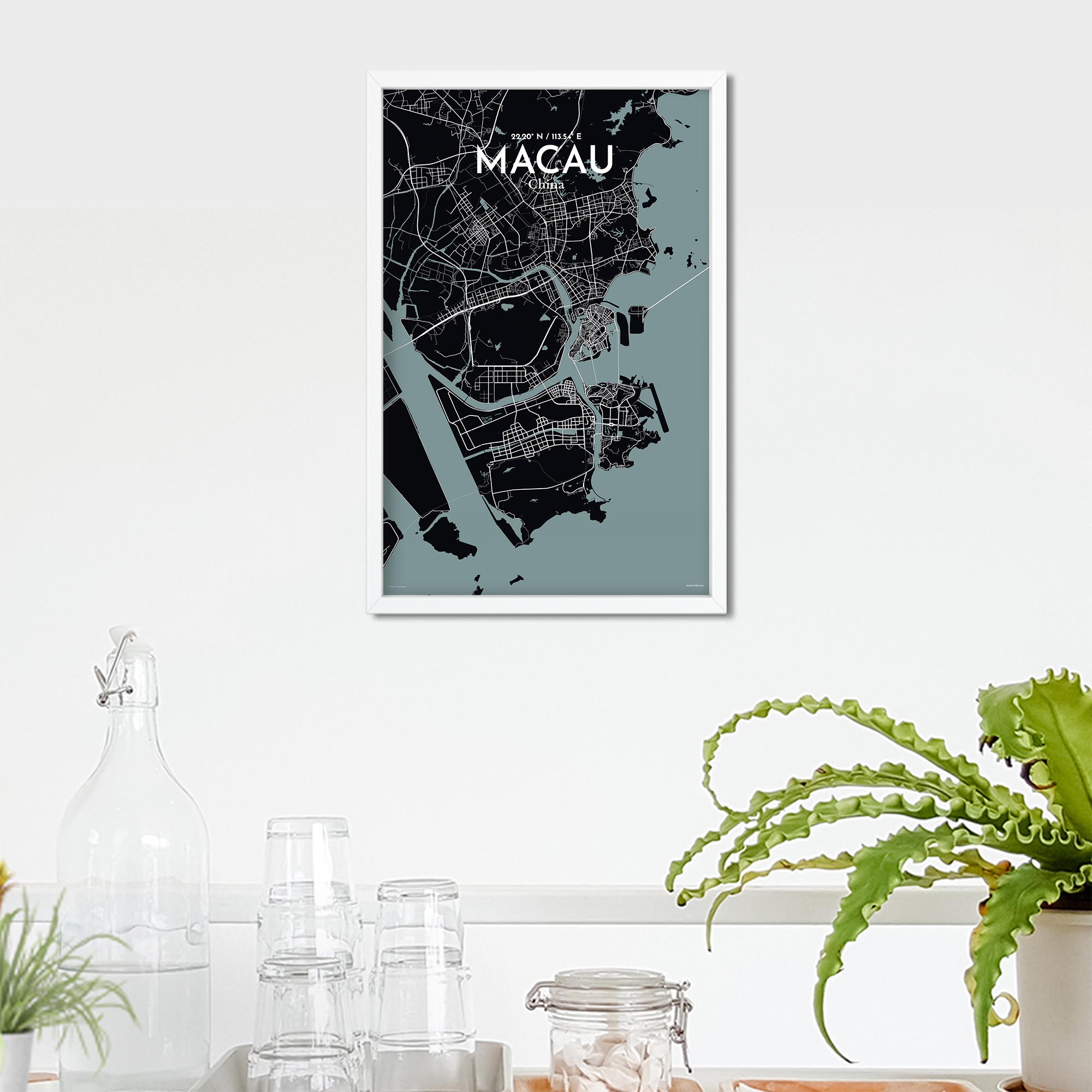Macau City Map, Art Print, Wall Decor - OurPoster.com