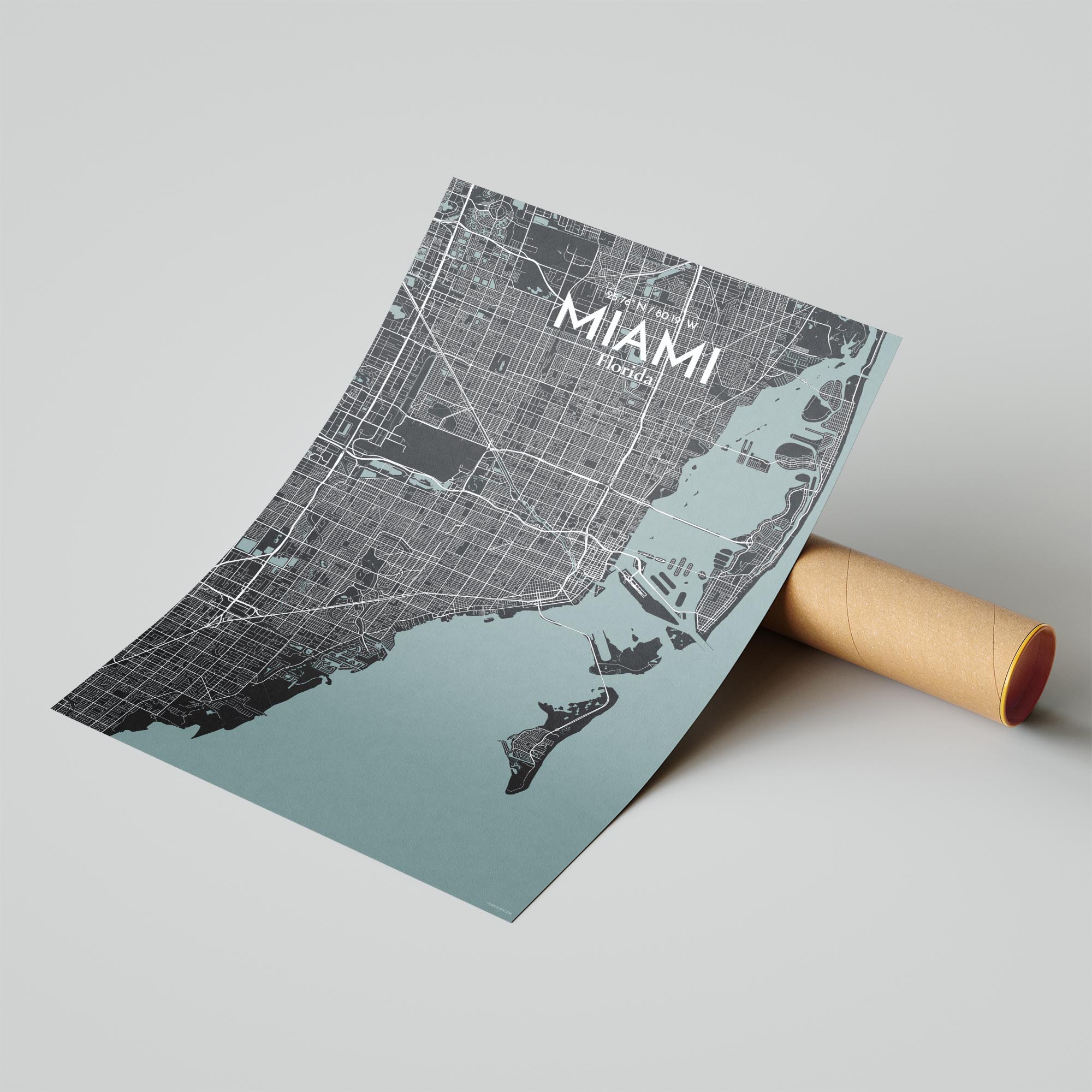 Miami City Map, Art Print, Wall Decor - OurPoster.com