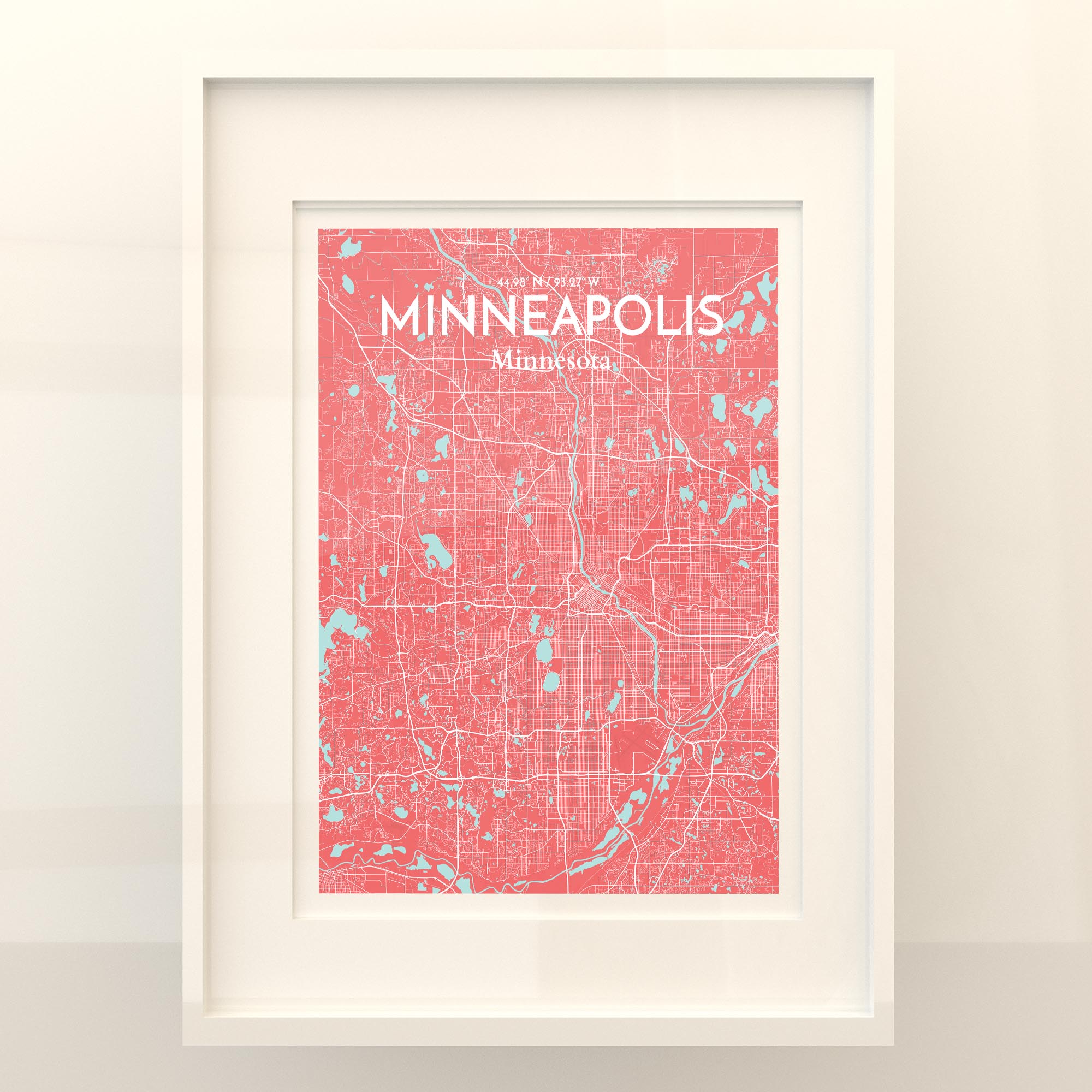 Minneapolis City Map, Art Print, Wall Decor - OurPoster.com