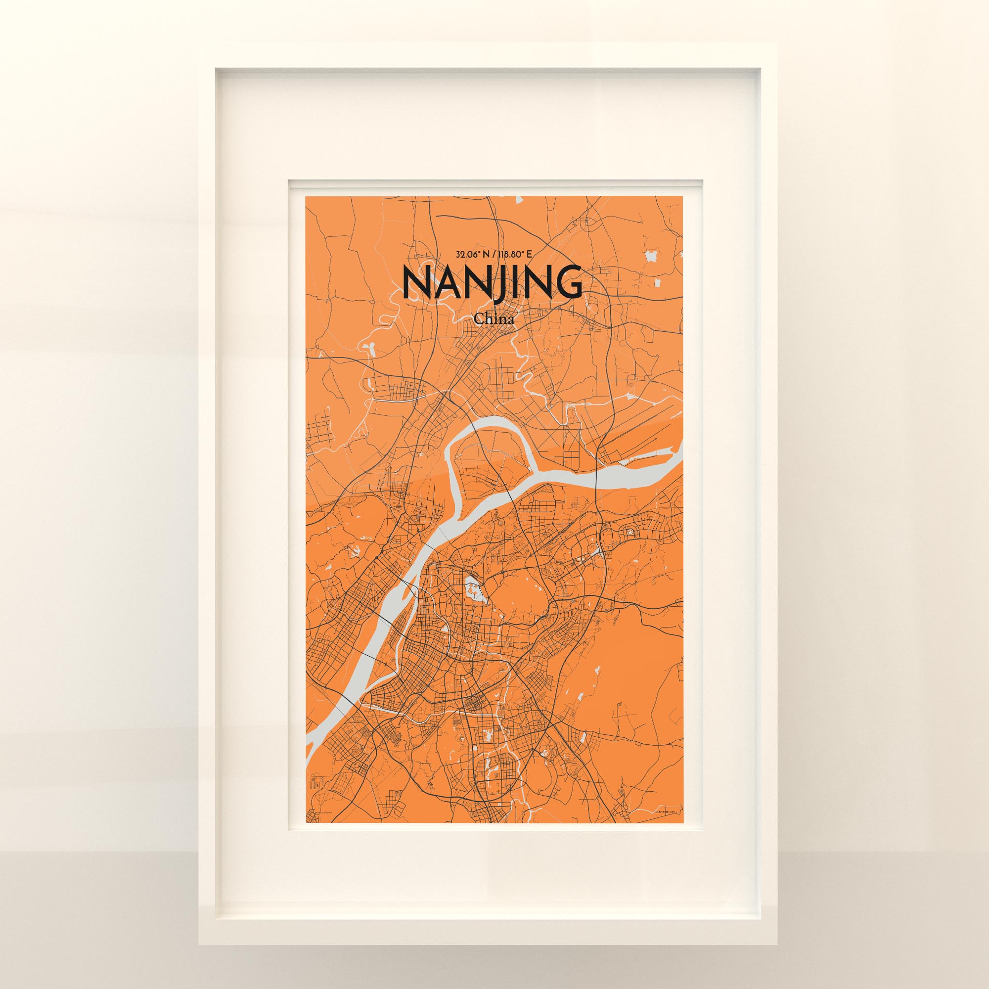 Nanjing City Map, Art Print, Wall Decor - OurPoster.com