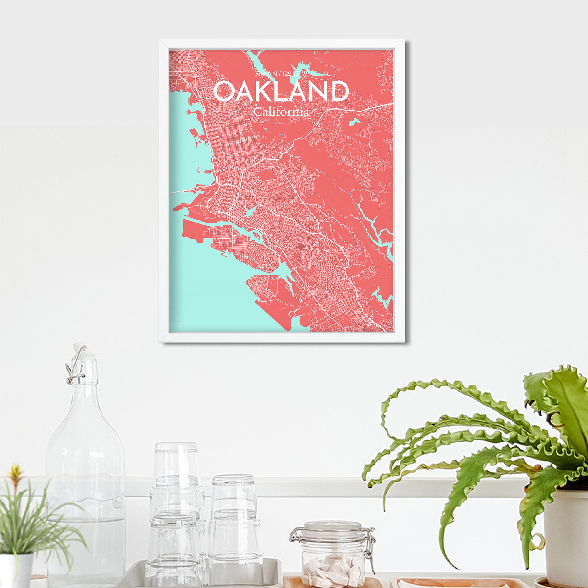 Oakland City Map, Art Print, Wall Decor - OurPoster.com
