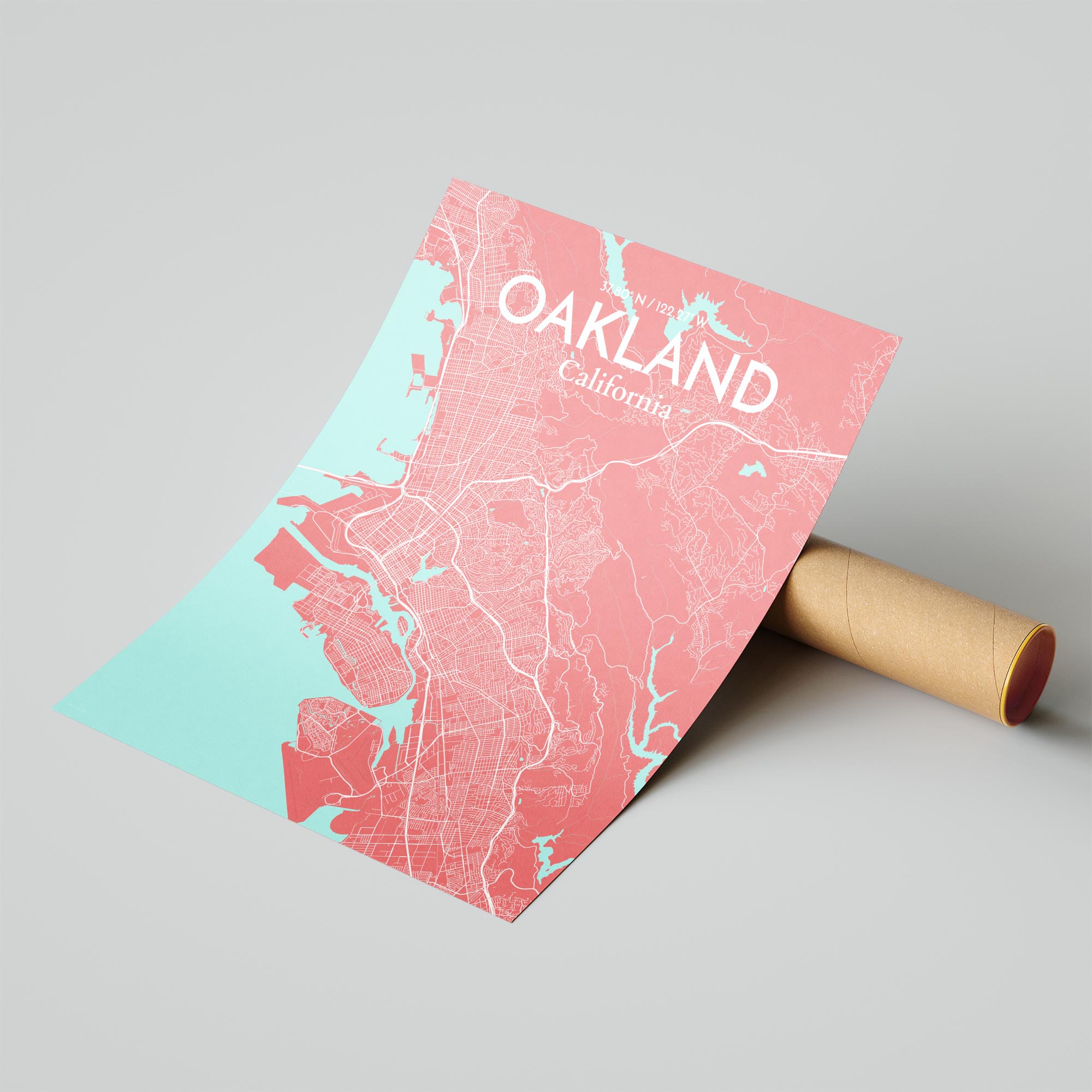 Oakland City Map, Art Print, Wall Decor - OurPoster.com