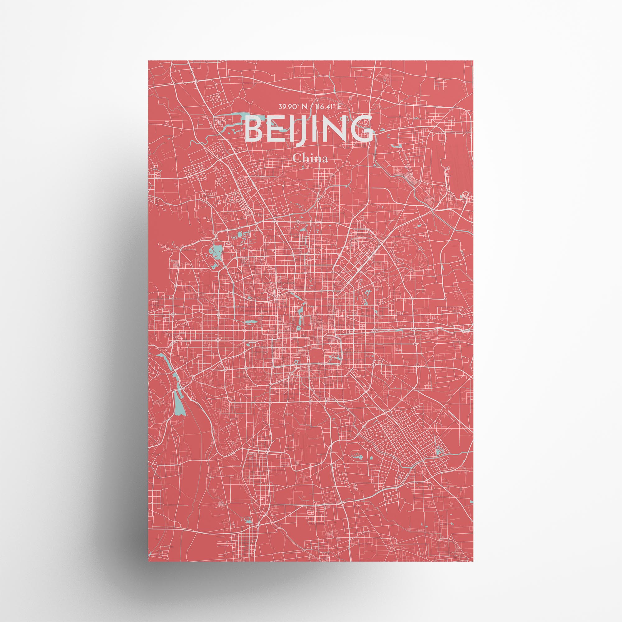 Beijing City Map, Art Print, Wall Decor - OurPoster.com