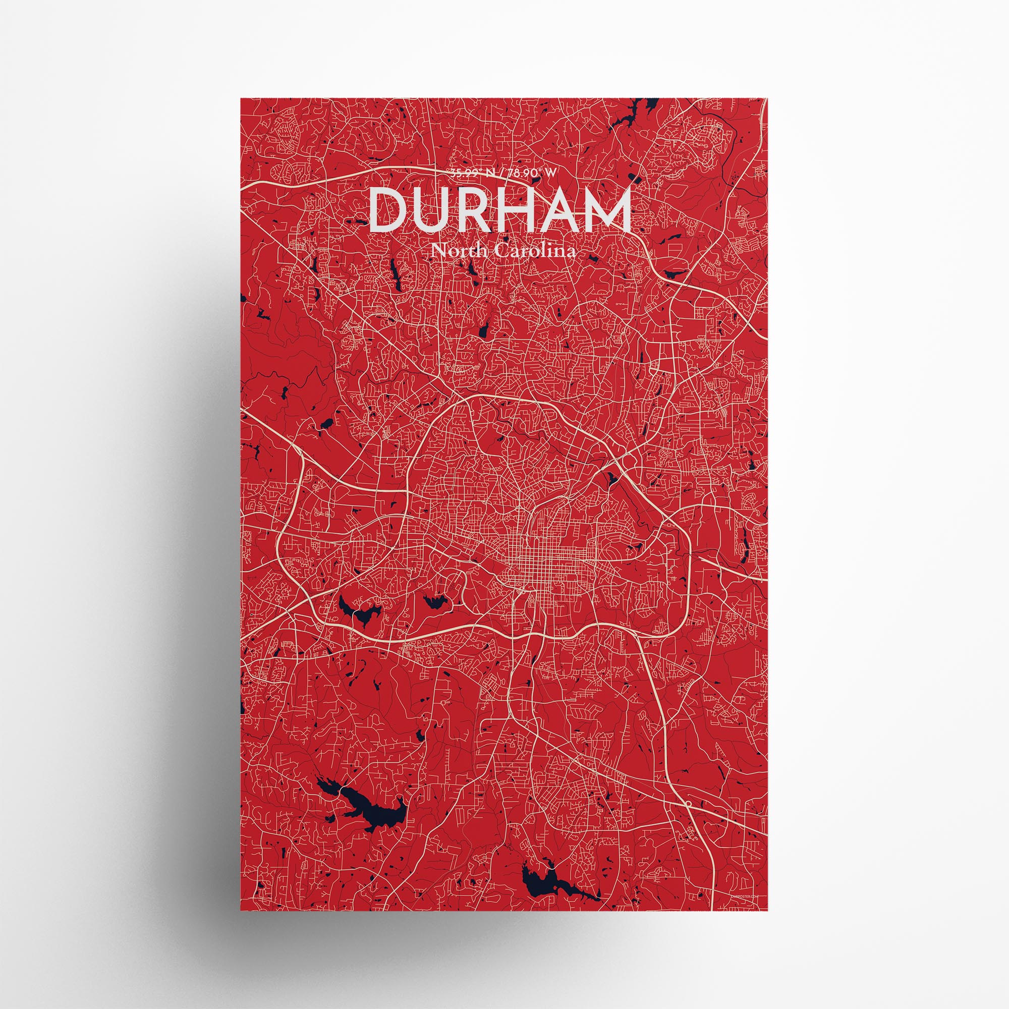 Durham City Map, Art Print, Wall Decor - OurPoster.com