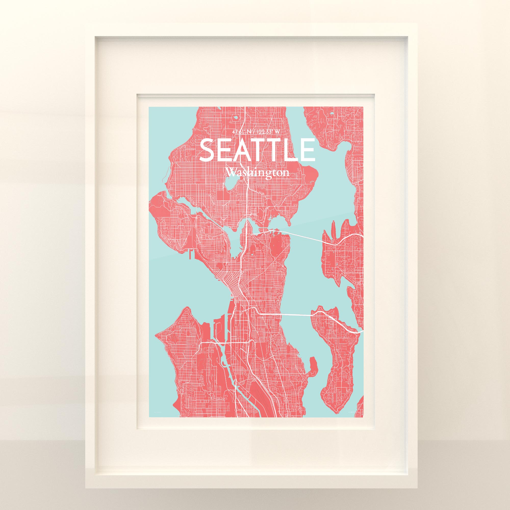 Seattle City Map, Art Print, Wall Decor - OurPoster.com