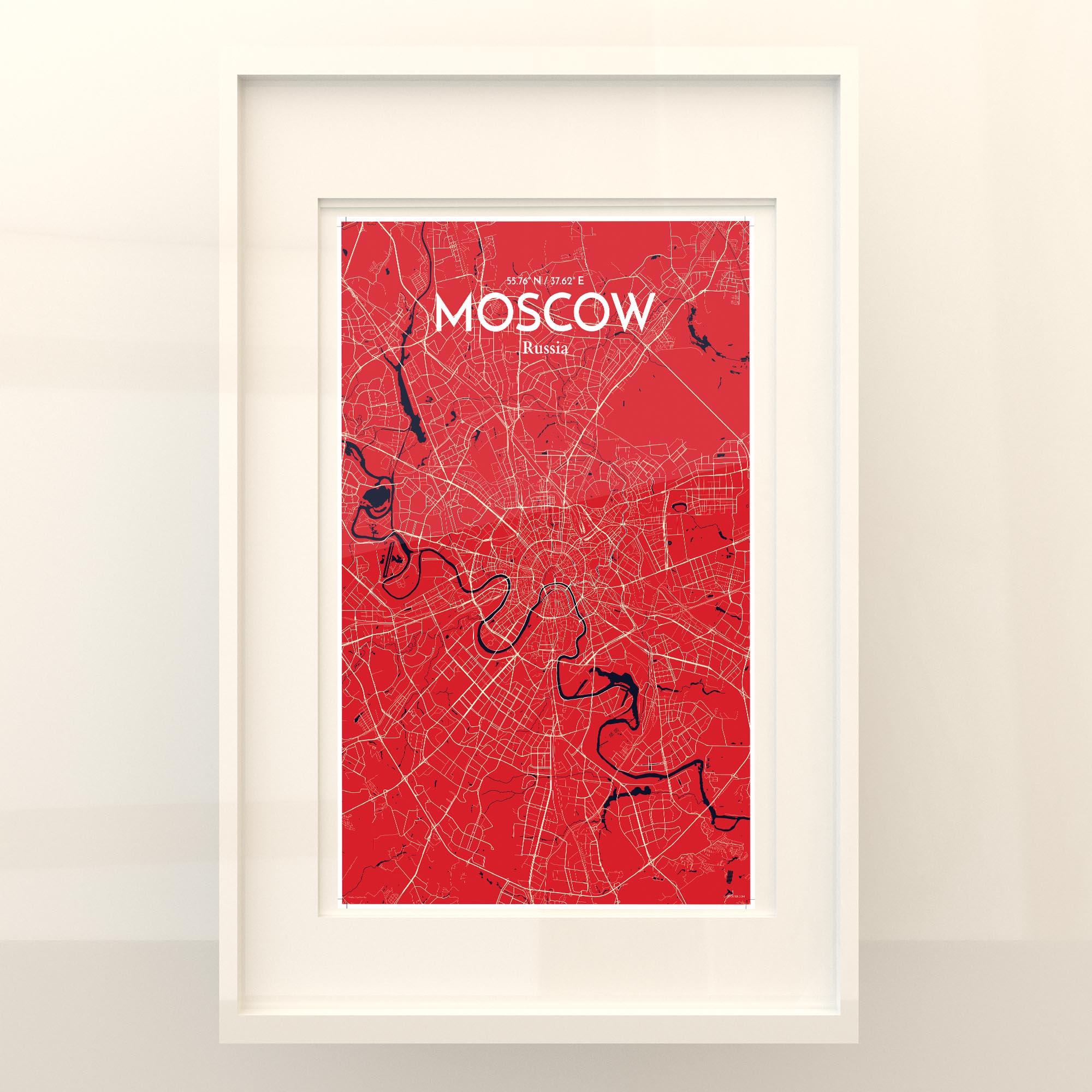 Moscow City Map, Art Print, Wall Decor - OurPoster.com