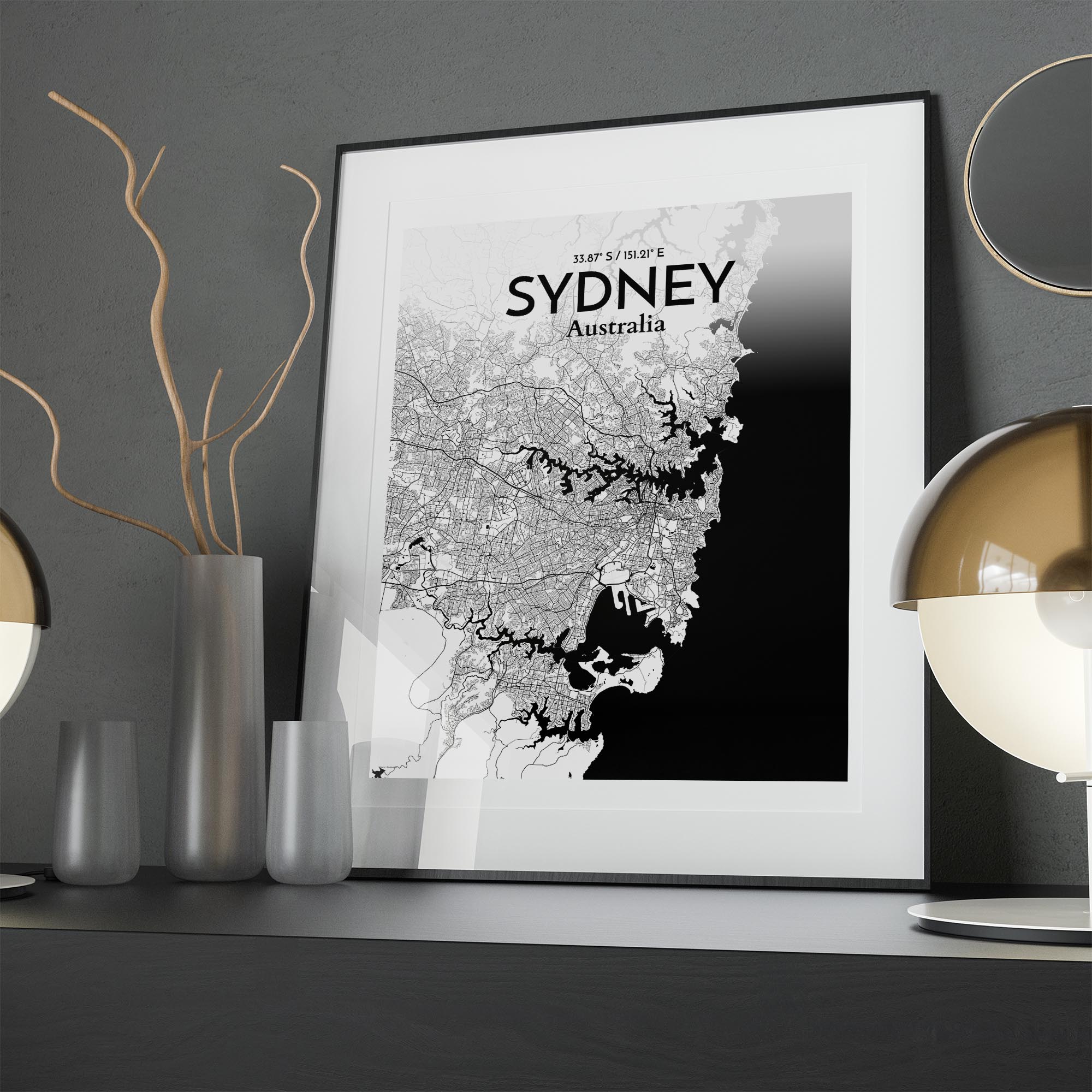 Sydney City Map, Art Print, Wall Decor - OurPoster.com