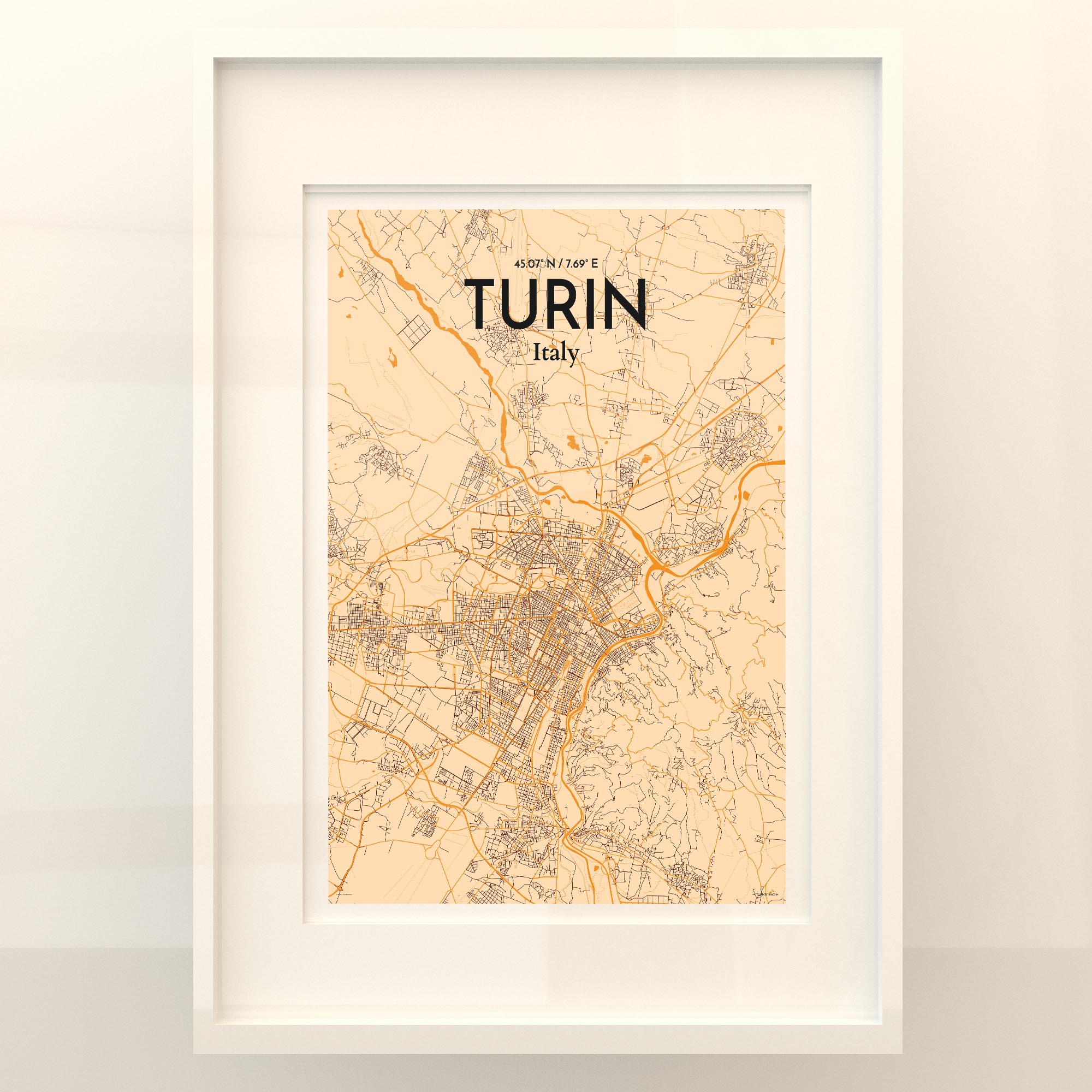 Turin City Map, Art Print, Wall Decor - OurPoster.com