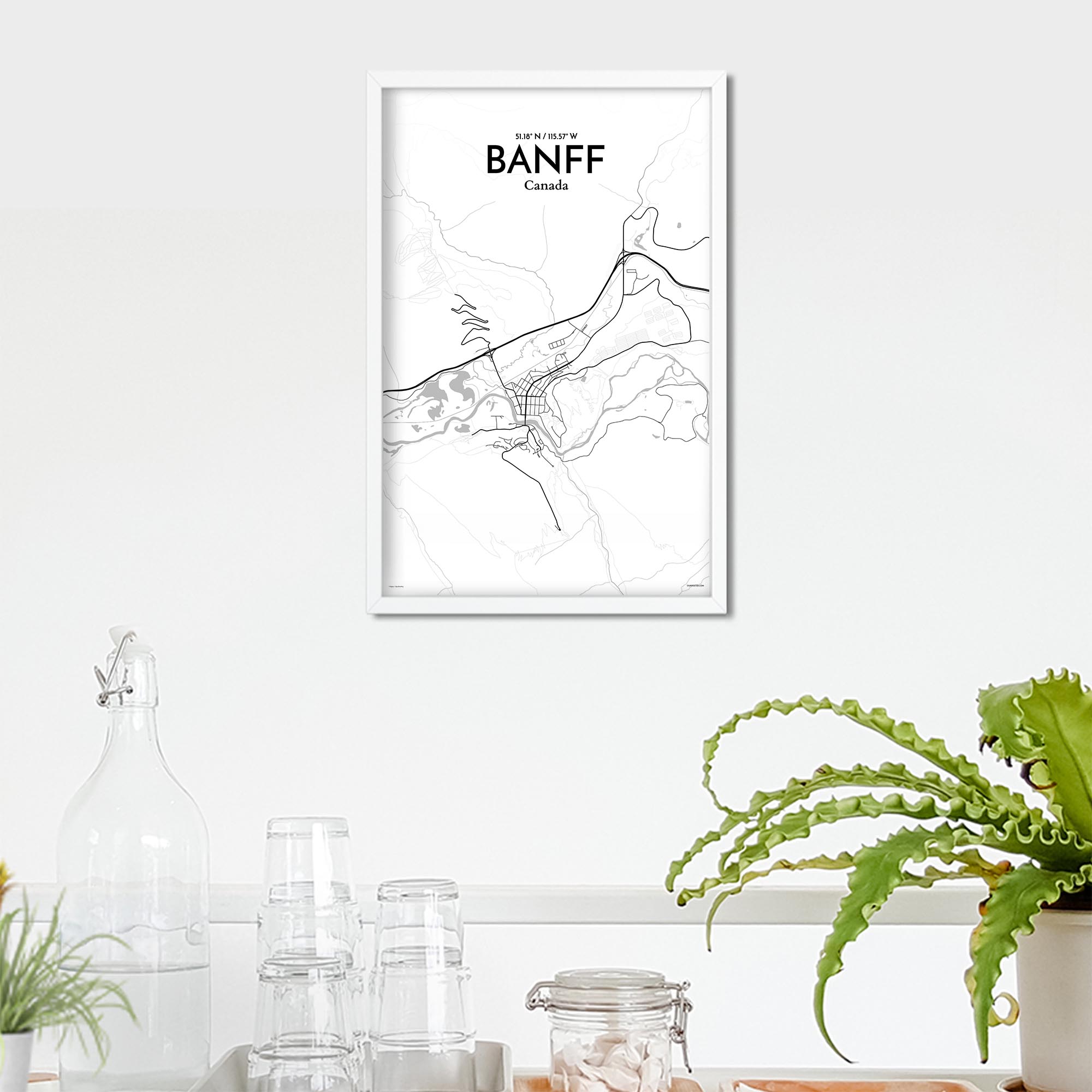 Banff City Map, Art Print, Wall Decor - OurPoster.com