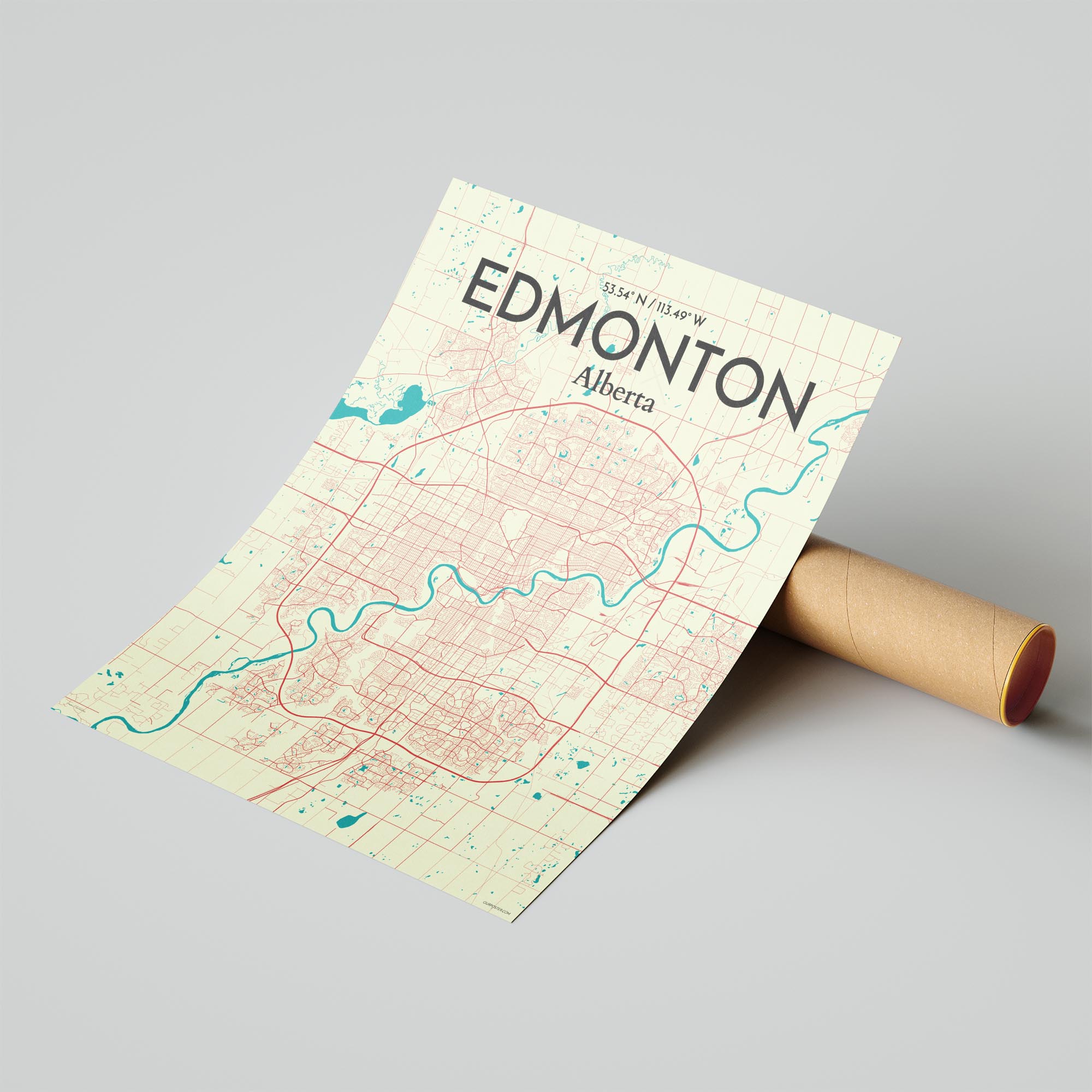 Edmonton City Map, Art Print, Wall Decor - OurPoster.com