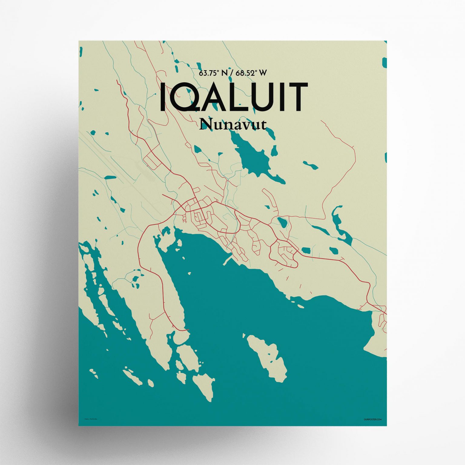 Iqaluit City Map, Art Print, Wall Decor - OurPoster.com