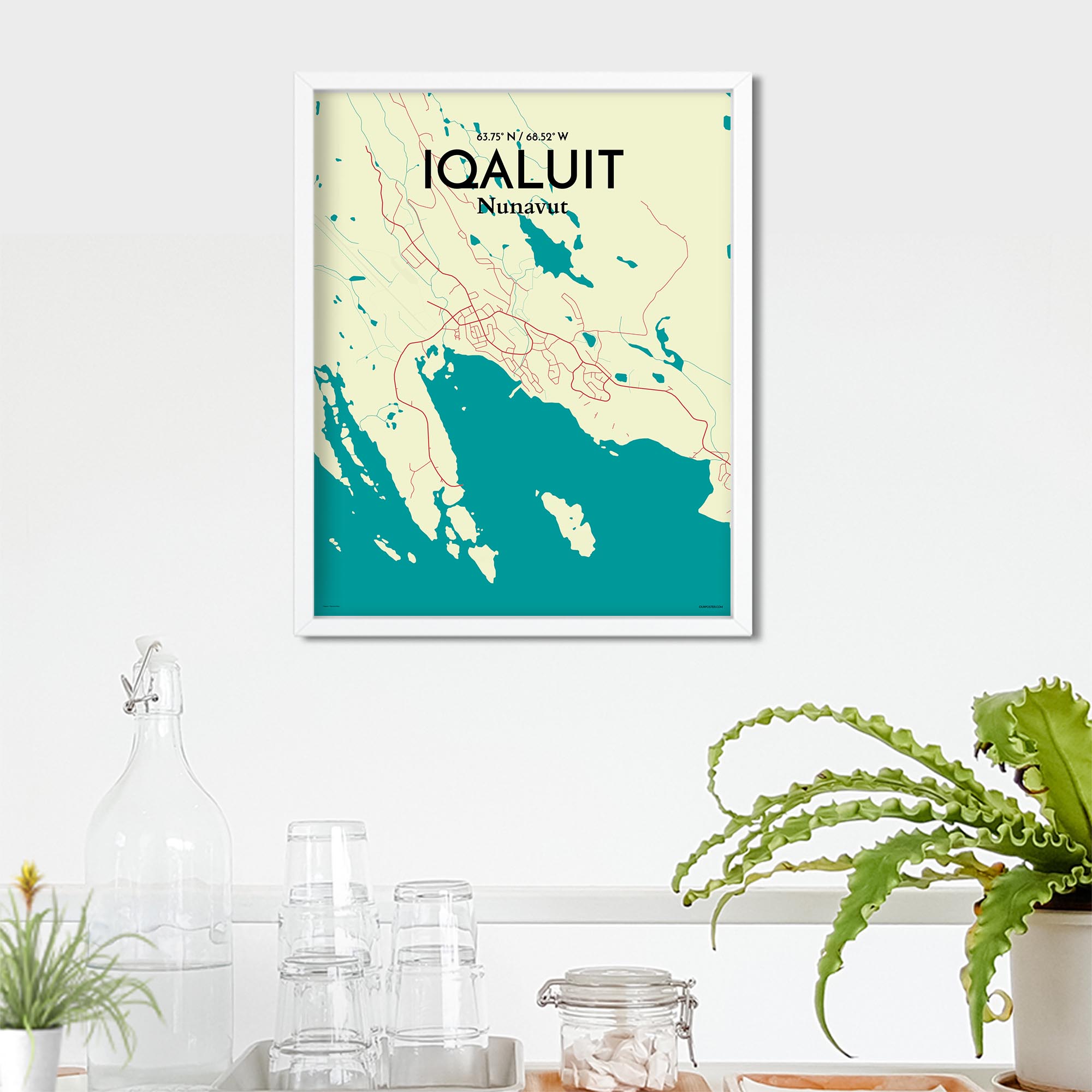 Iqaluit City Map, Art Print, Wall Decor - OurPoster.com