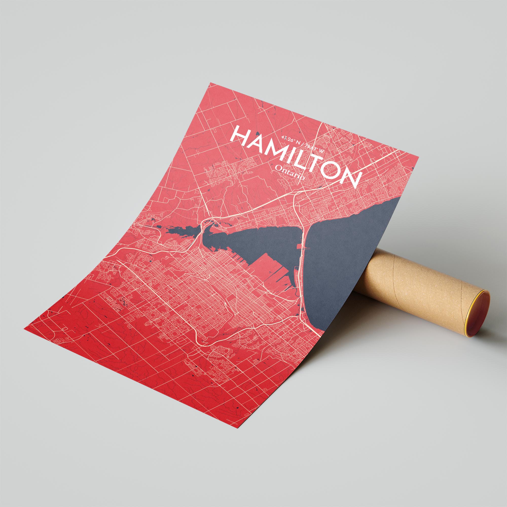 Hamilton City Map, Art Print, Wall Decor - OurPoster.com