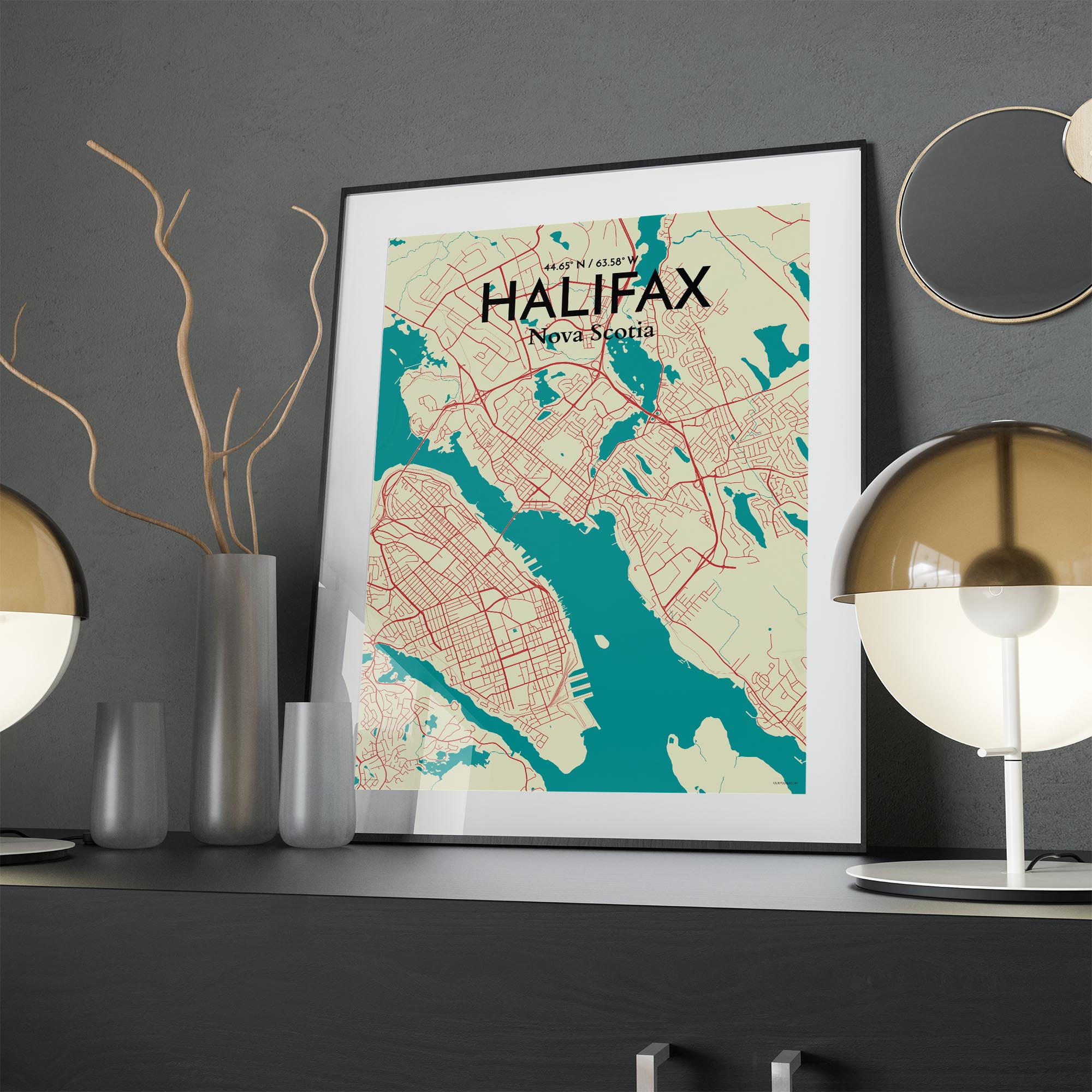 Halifax City Map, Art Print, Wall Decor - OurPoster.com