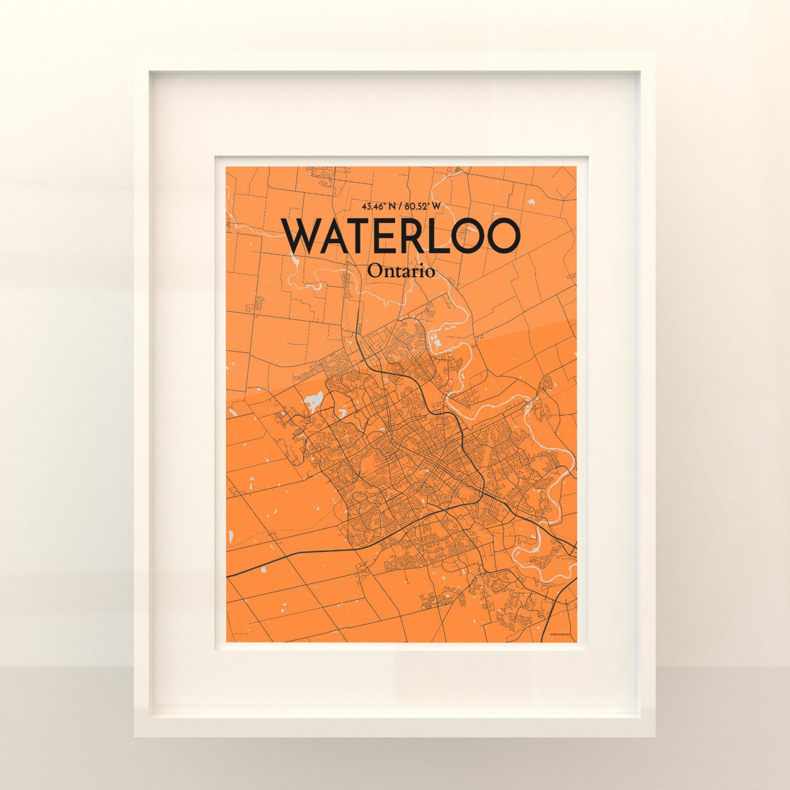 Waterloo City Map, Art Print, Wall Decor - OurPoster.com