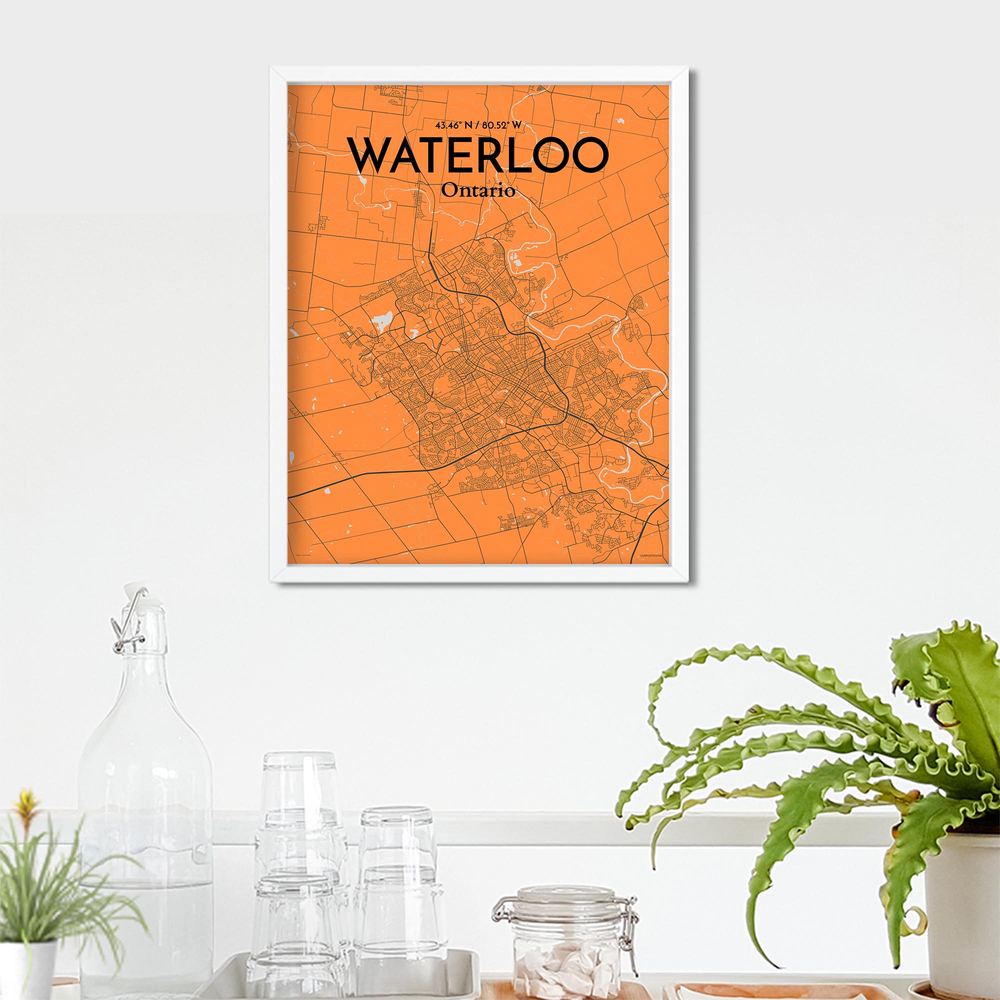 Waterloo City Map, Art Print, Wall Decor - OurPoster.com